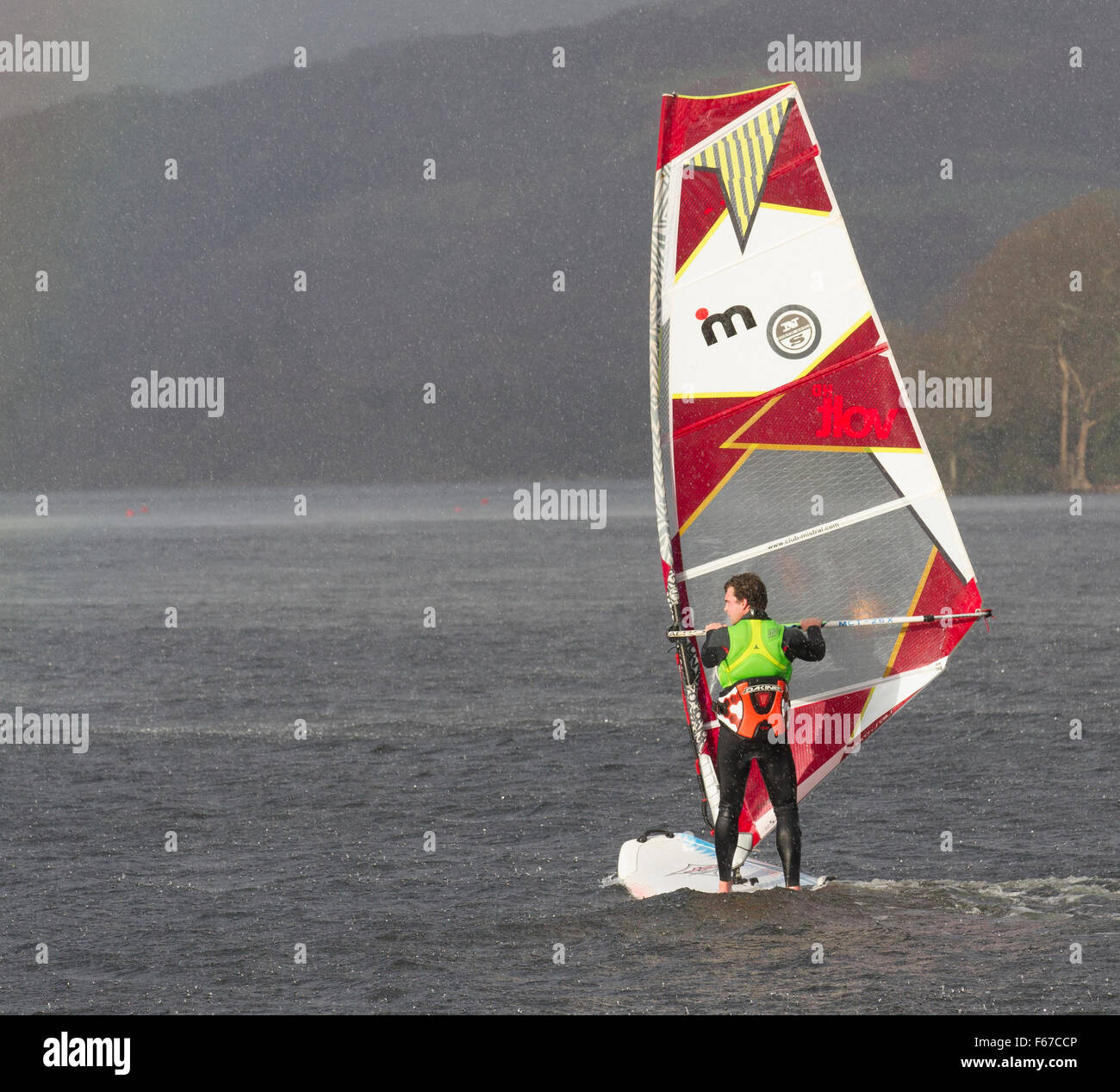 Lake Windermere Cumbria 13th November 2015 UK Weather . Abigail brings ...