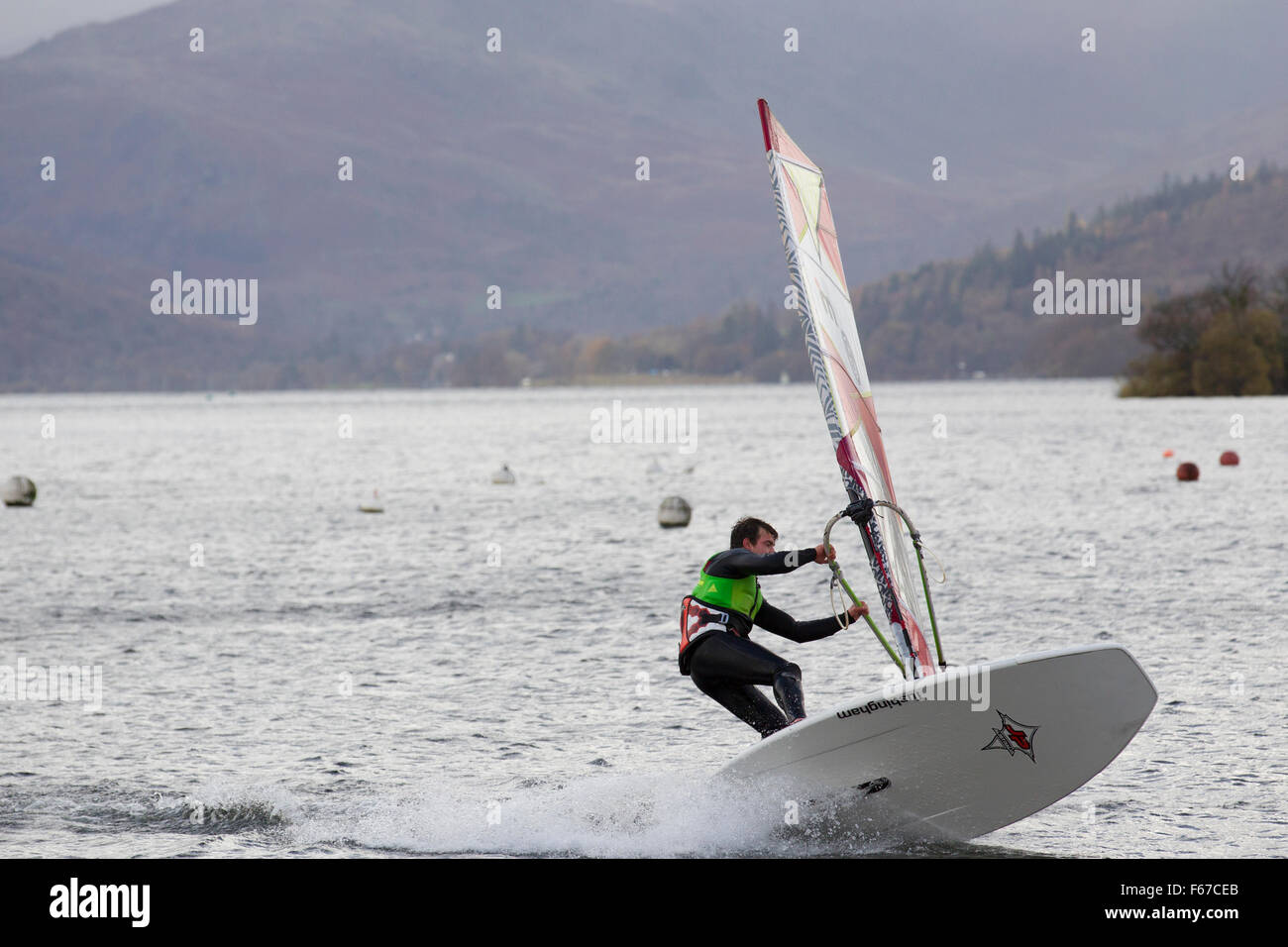 Lake Windermere Cumbria 13th November 2015 UK Weather . Abigail brings ...
