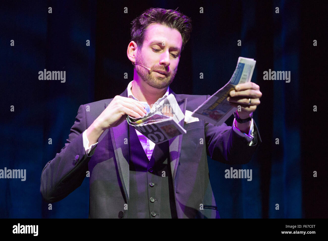 London, UK. 13 November 2015. Pictured: Jamie Raven (The Magician ...