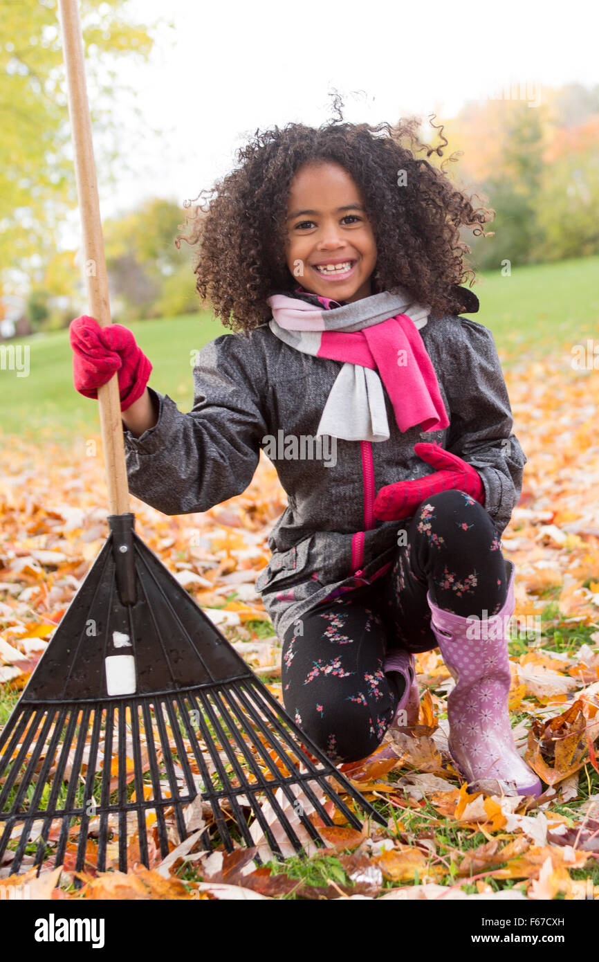 Child on autumn season portrait Stock Photo - Alamy