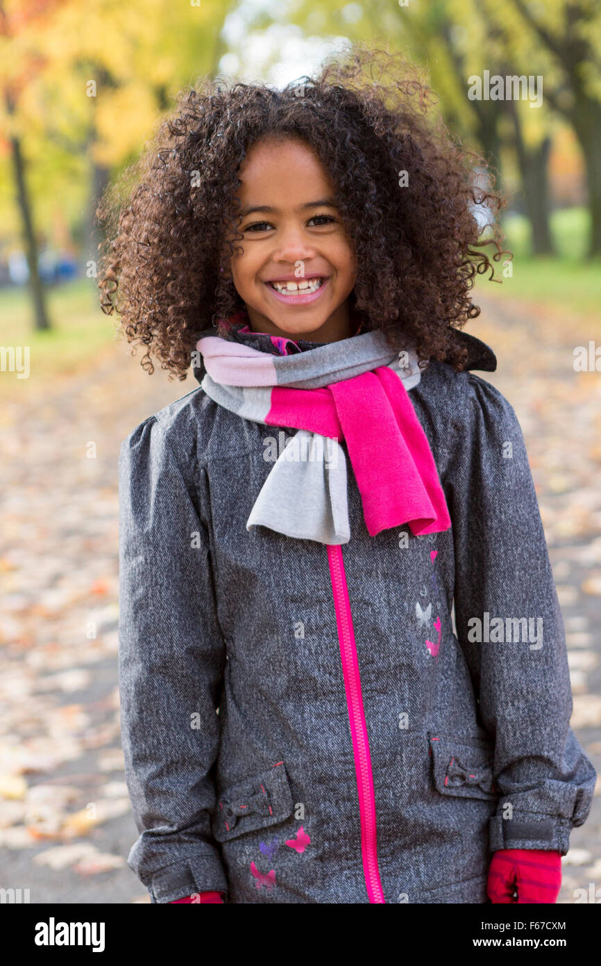 Child on autumn season portrait Stock Photo - Alamy