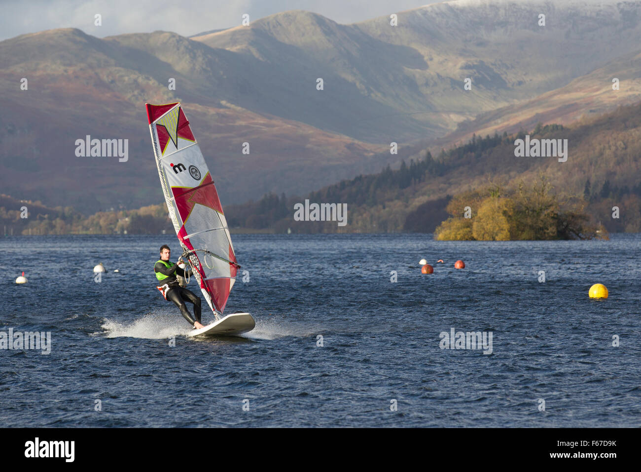 Lake Windermere Cumbria 13th November 2015 UK Weather . Abigail brings ...
