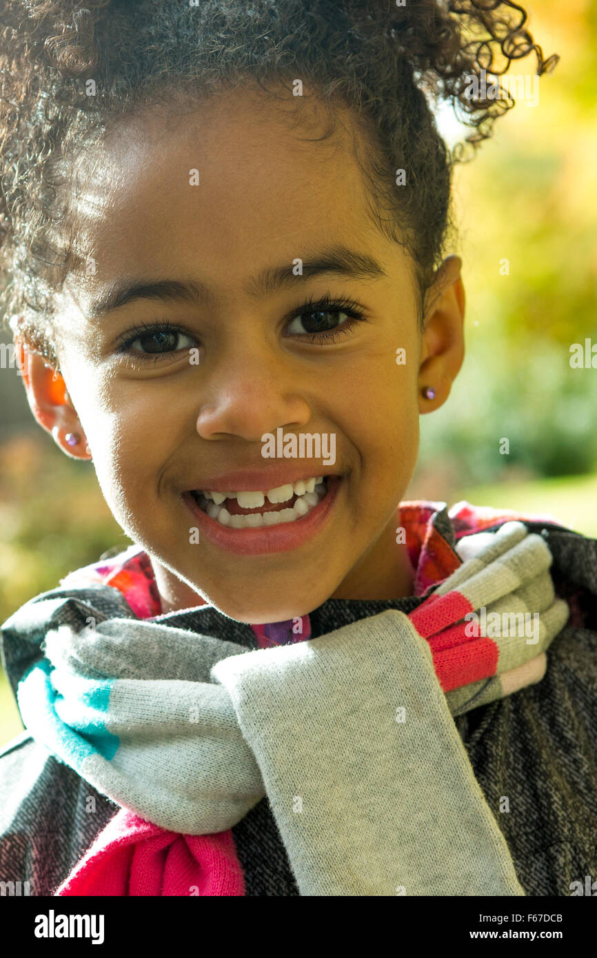 Child on autumn season portrait Stock Photo - Alamy