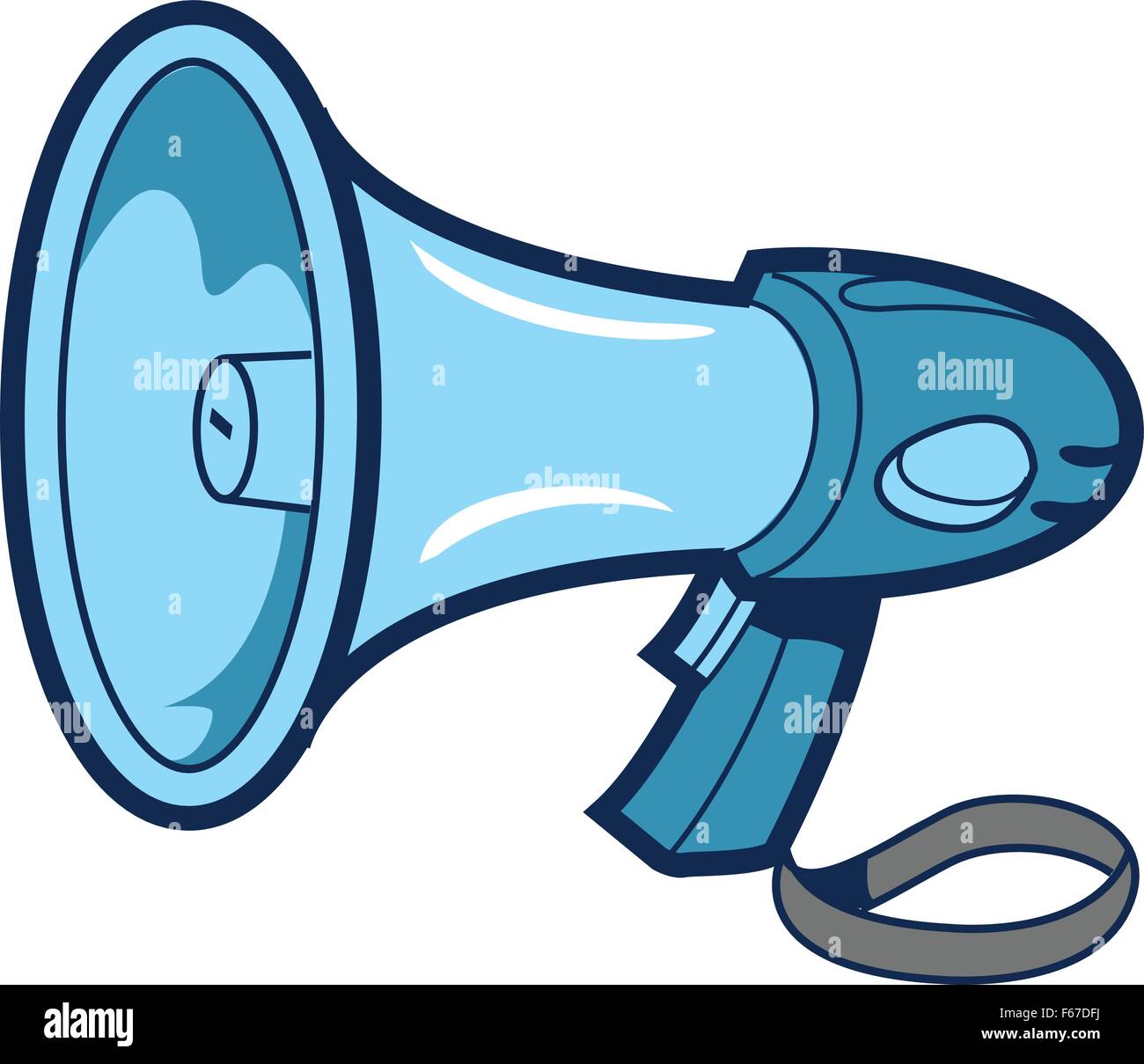Cartoon Spot Illustration of a Bullhorn Stock Vector Image & Art - Alamy