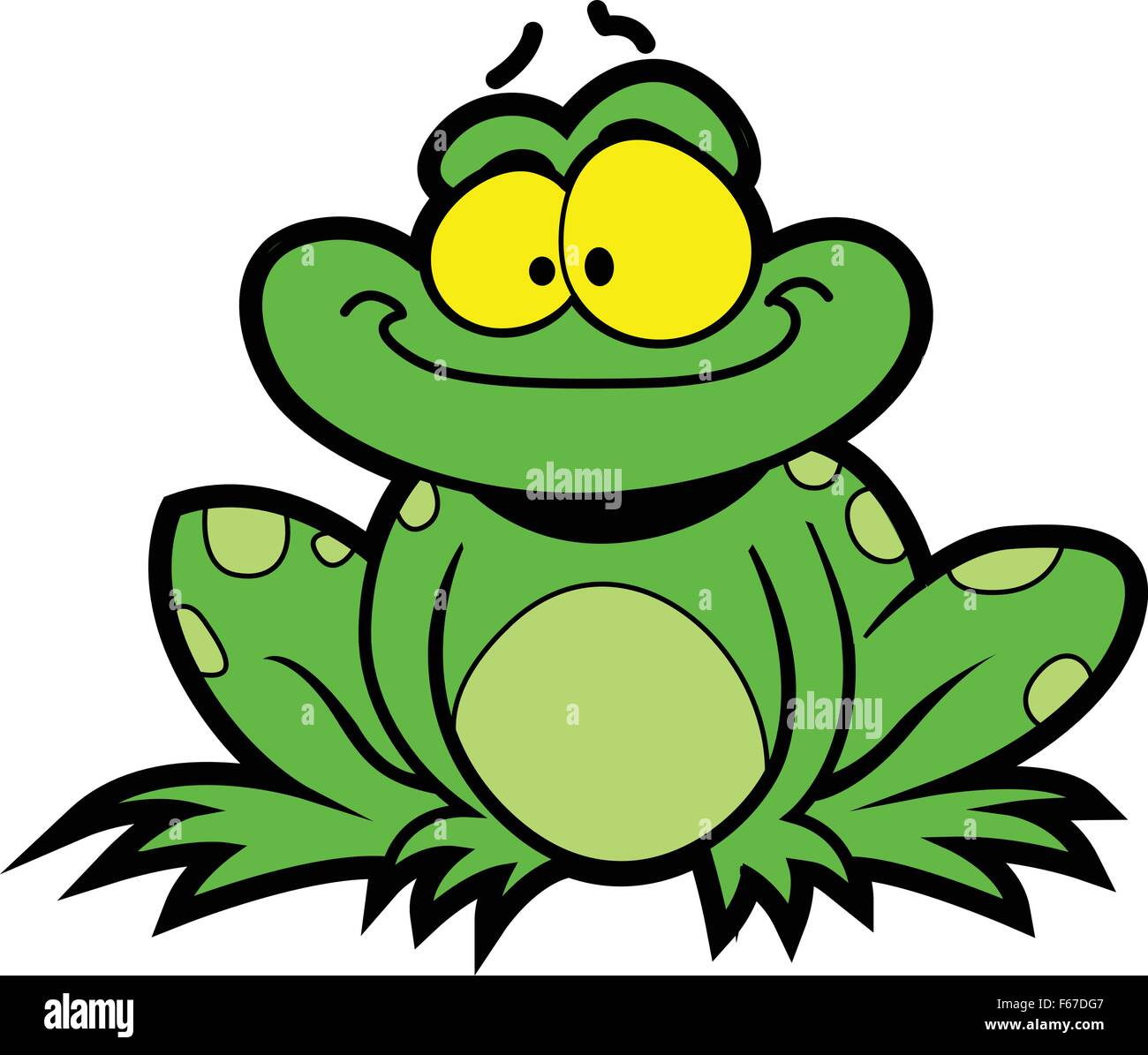 Cute frog cartoon smiling hi-res stock photography and images - Alamy