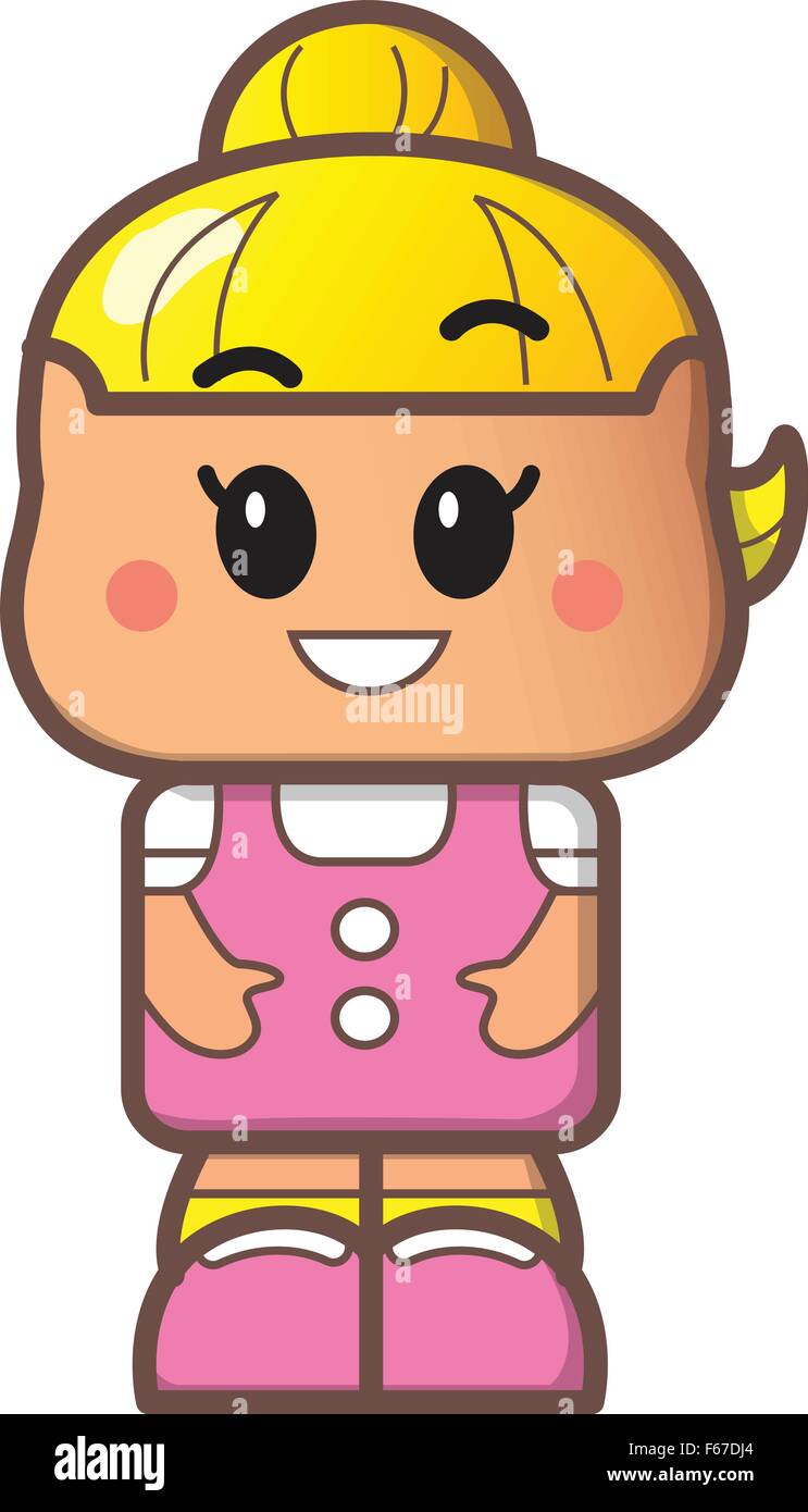 Cute Young Blonde Girl Avatar Character Stock Vector Image & Art - Alamy