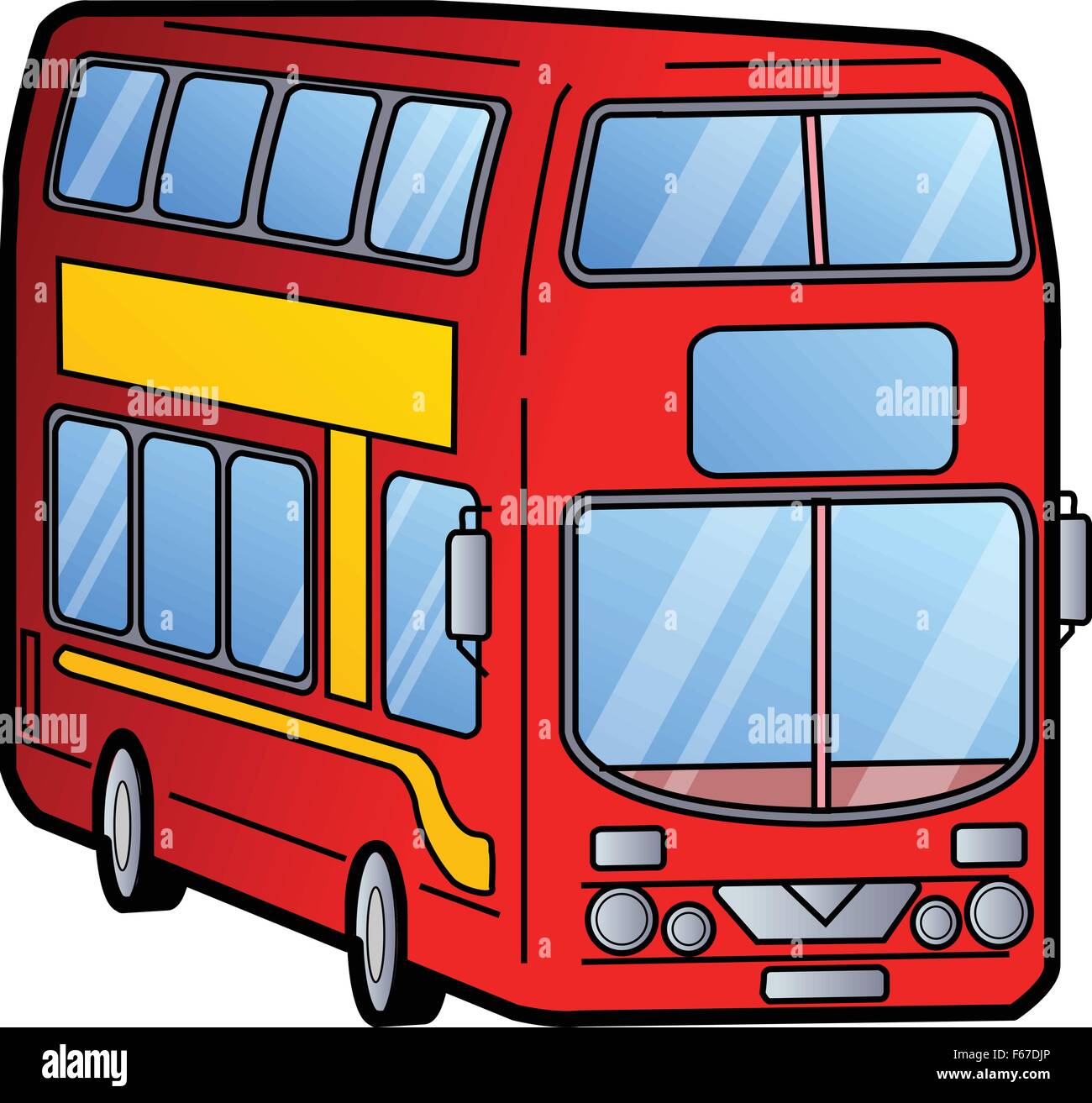 Double decker london bus cartoon hi-res stock photography and images ...