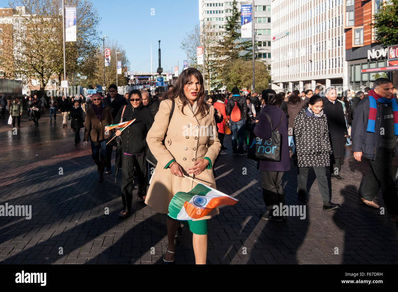London, UK. 13 November 2015. Over 55,000 British Indians arrive at ...