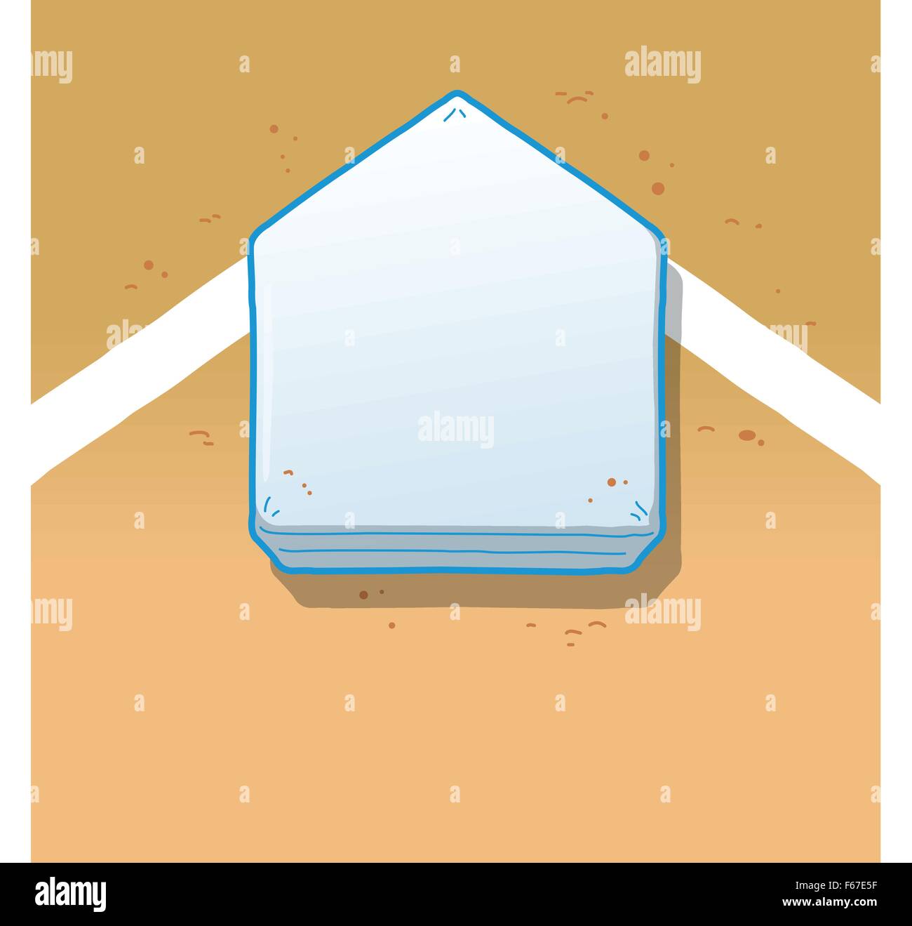 Baseball home plate view Stock Vector Images - Alamy