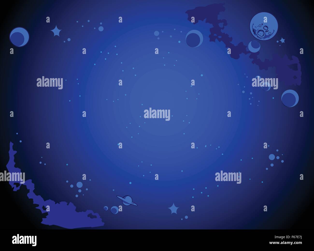 Outer Space Cartoon Background for Comics and Animation Stock Vector ...