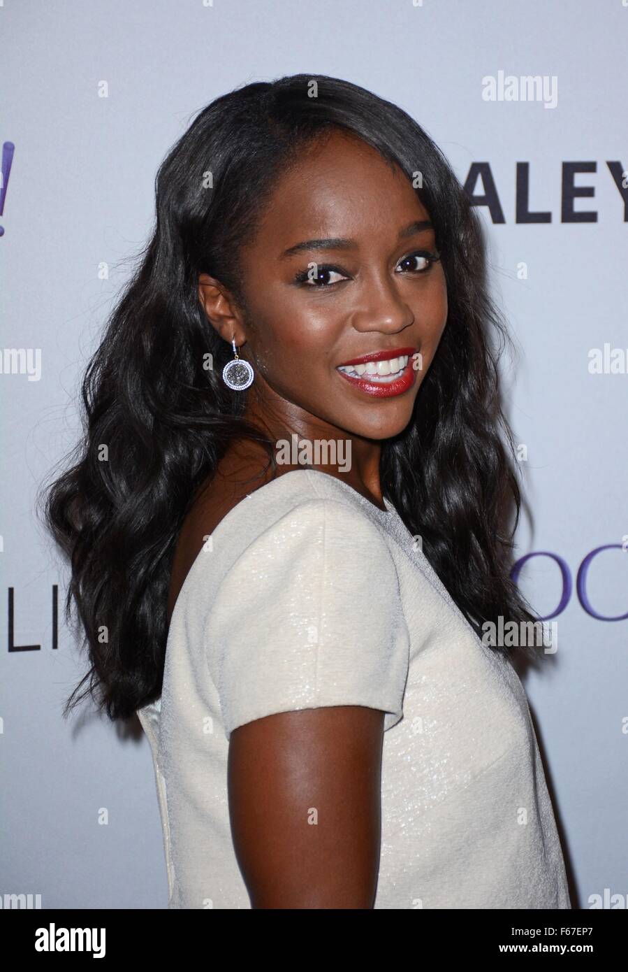 New York, NY, USA. 12th Nov, 2015. Aja Naomi King at arrivals for ...