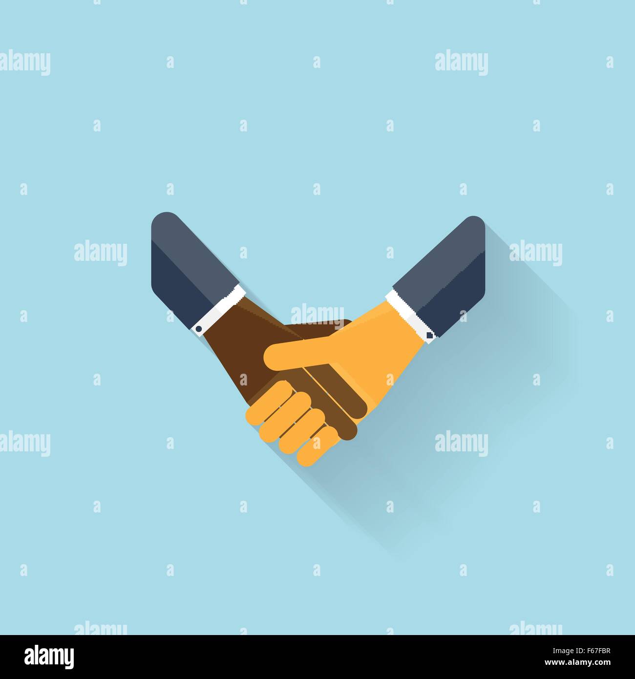 Flat web icon. Handshake Stock Vector Image & Art - Alamy