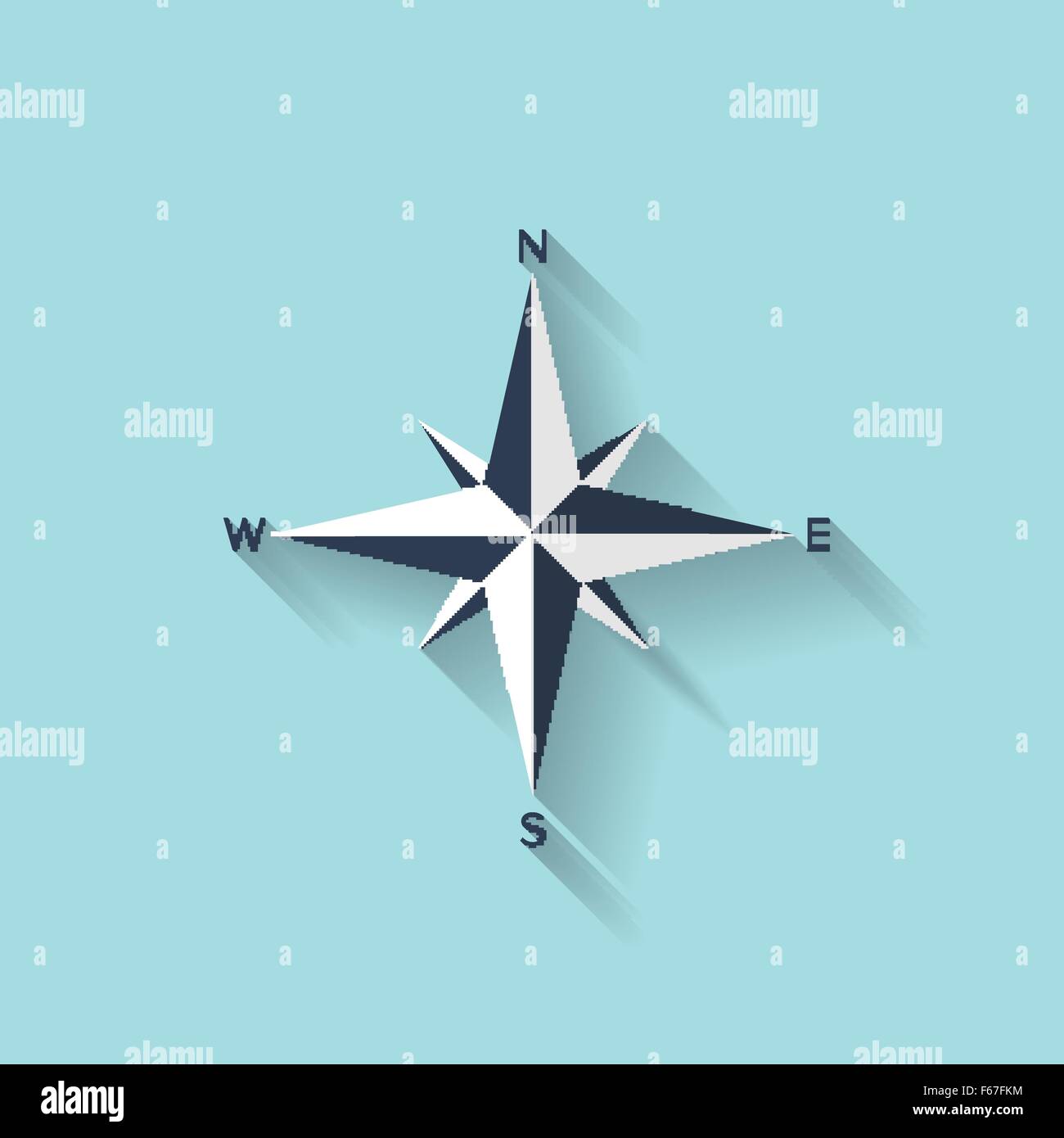 Flat compass web symbol Stock Vector Image & Art - Alamy
