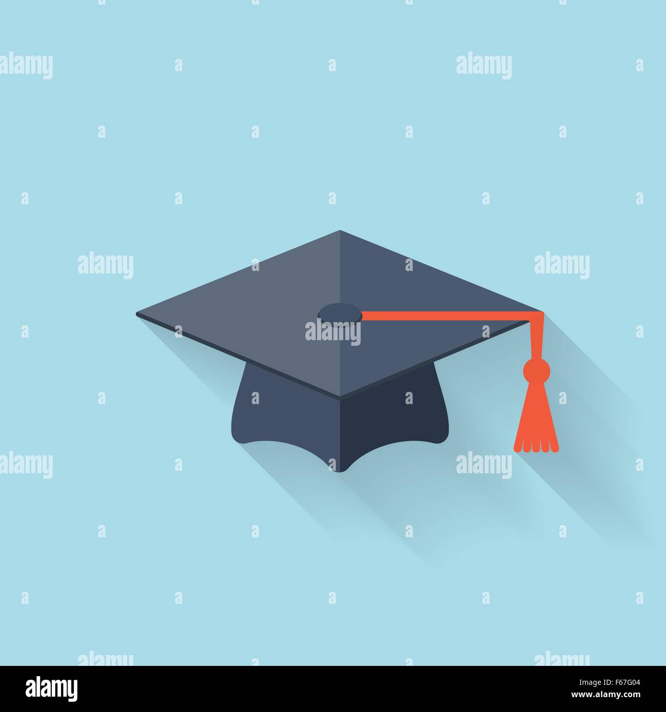 Graduation, academic cap flat icon Stock Vector Image & Art - Alamy