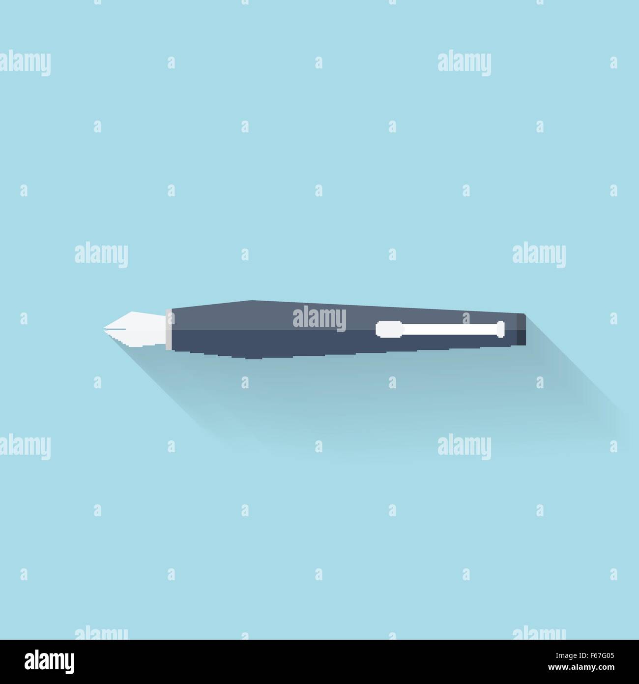 Flat pen icon Stock Vector Image & Art - Alamy