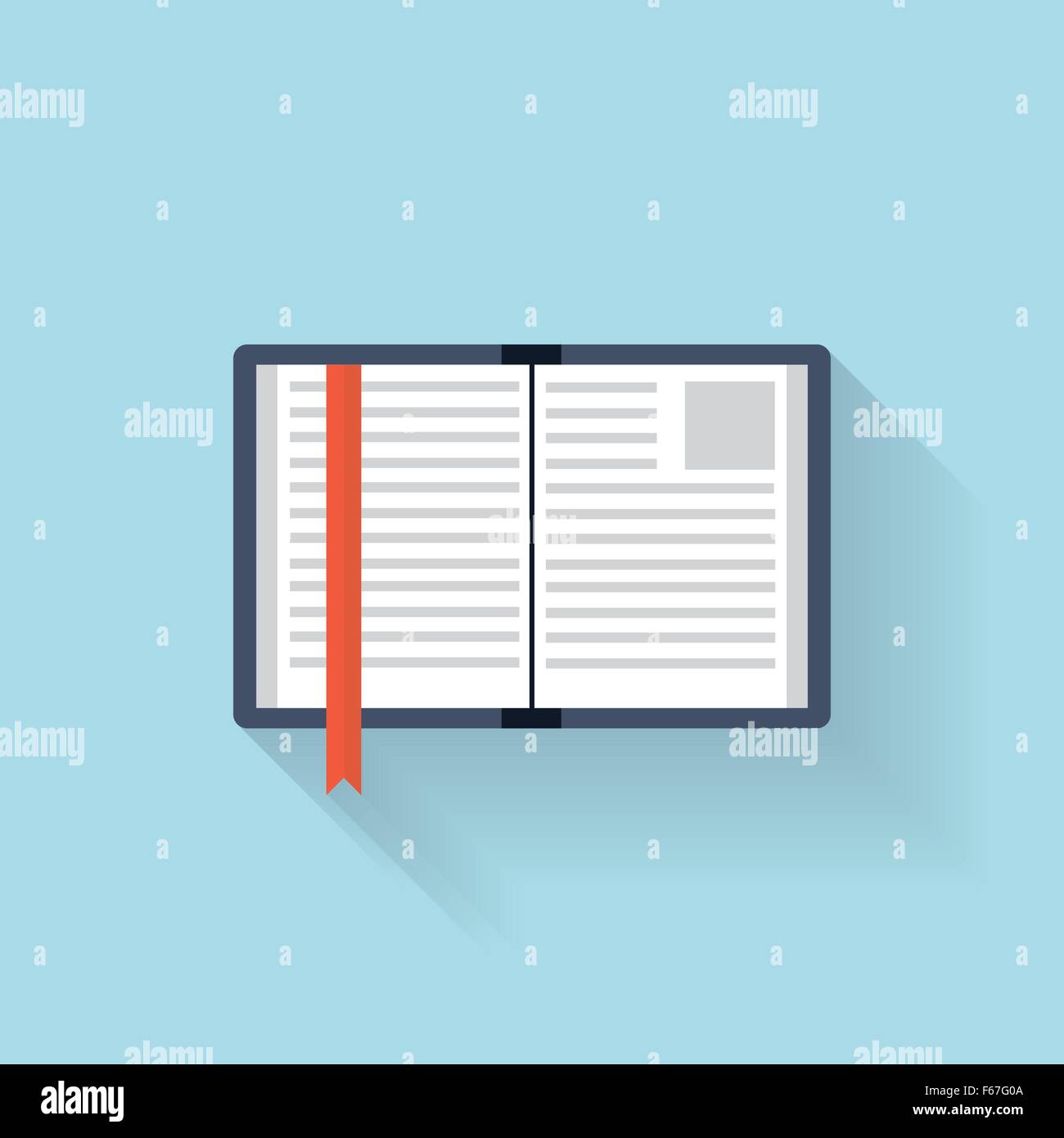 Flat book icon Stock Vector Image & Art - Alamy