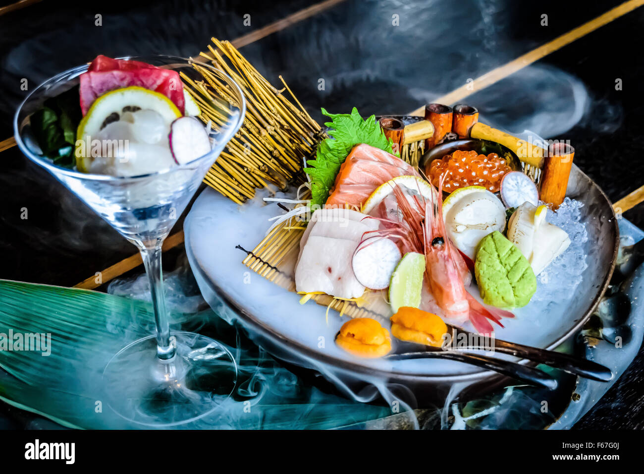 Sashimi Moriawase Chef’s choices of 3 kinds of sashimi Stock Photo - Alamy