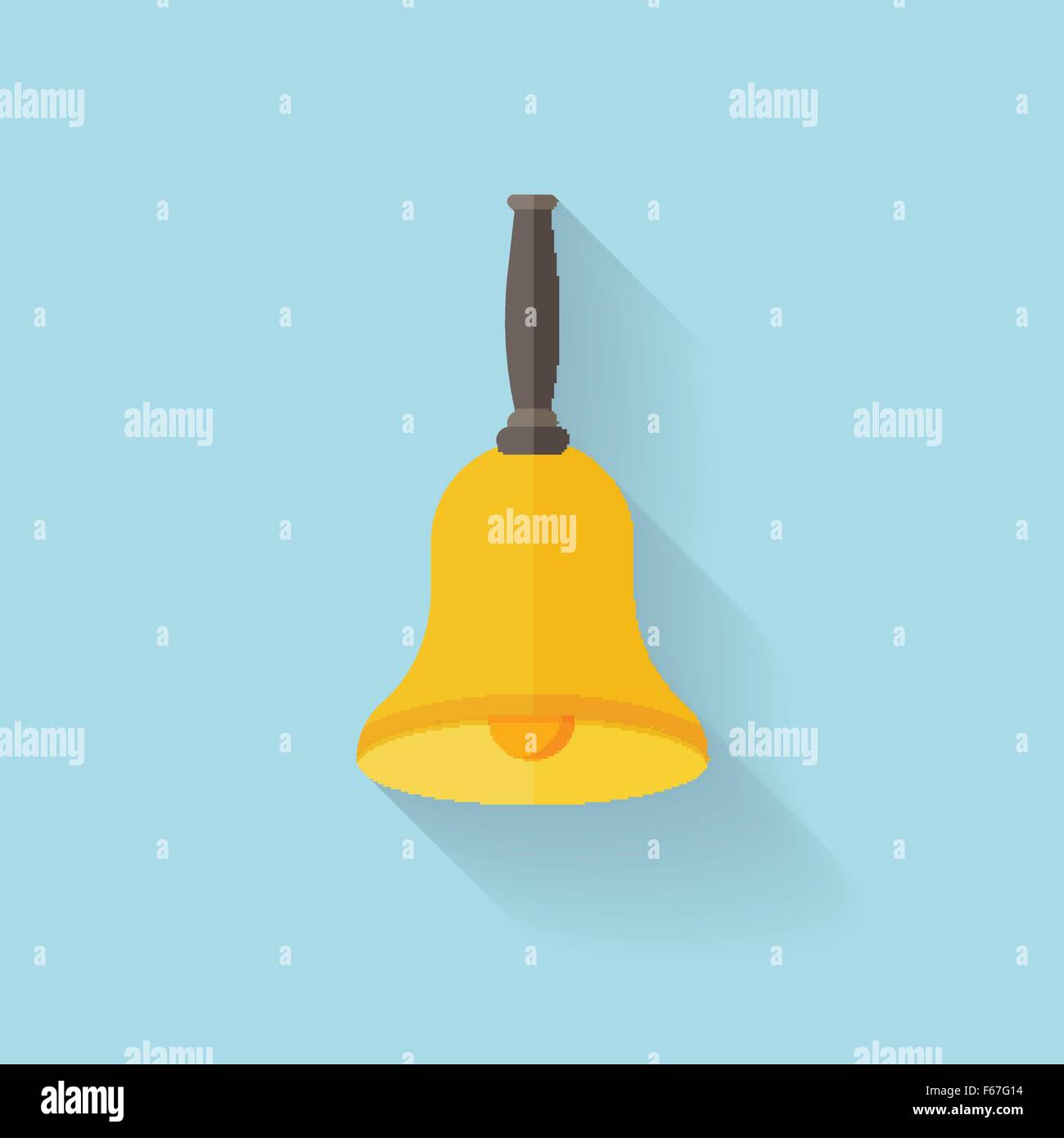 School bell flat icon Stock Vector Image & Art - Alamy