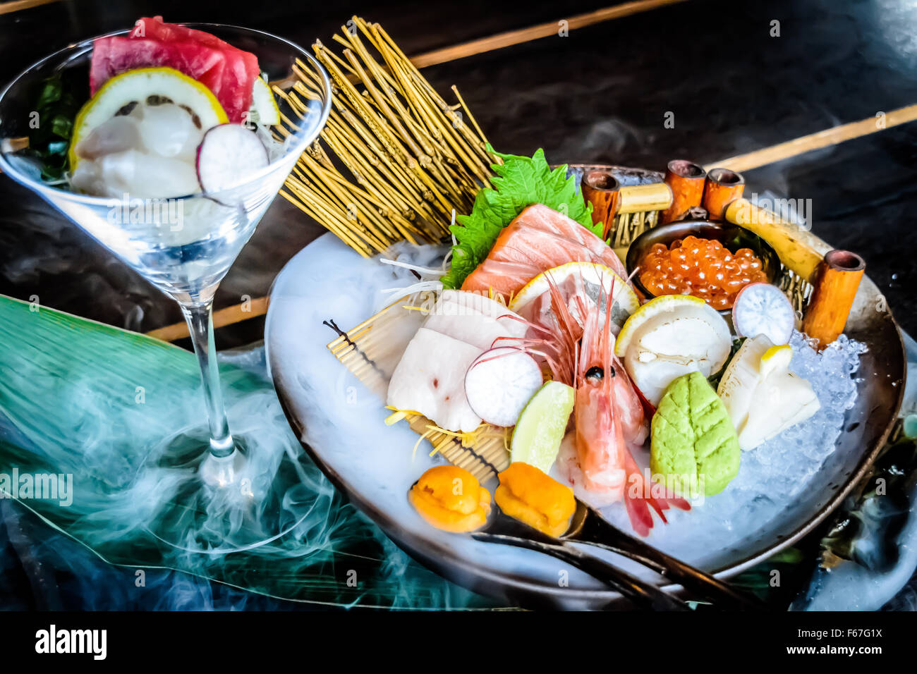 Sashimi Moriawase Chef’s choices of 3 kinds of sashimi Stock Photo - Alamy
