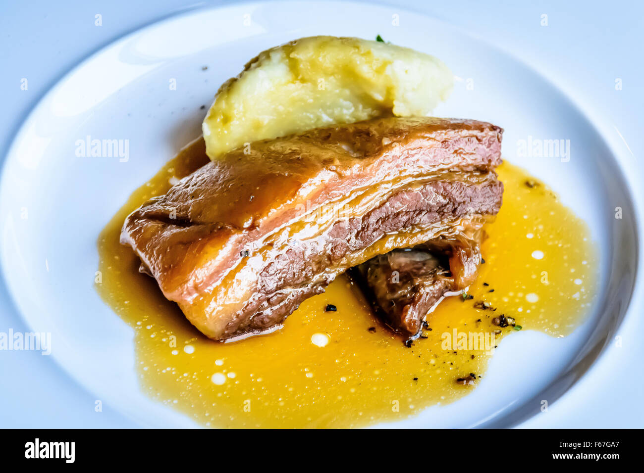 Buta Kakuni Wasabi Potato Braised pork belly with soy sauce and sugar ...