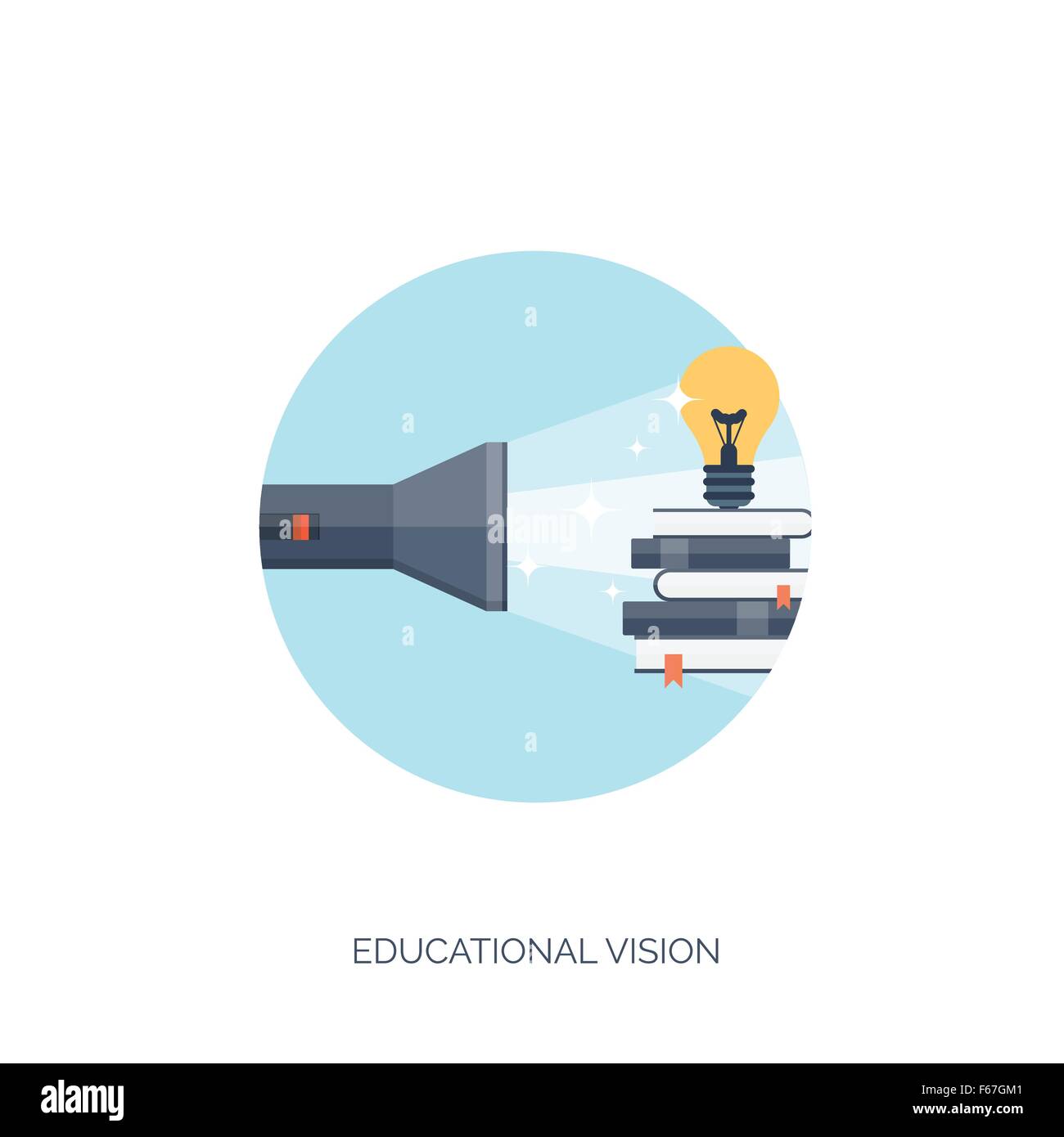 Flat vector illustration. Study ,learning concept background. Distance ...