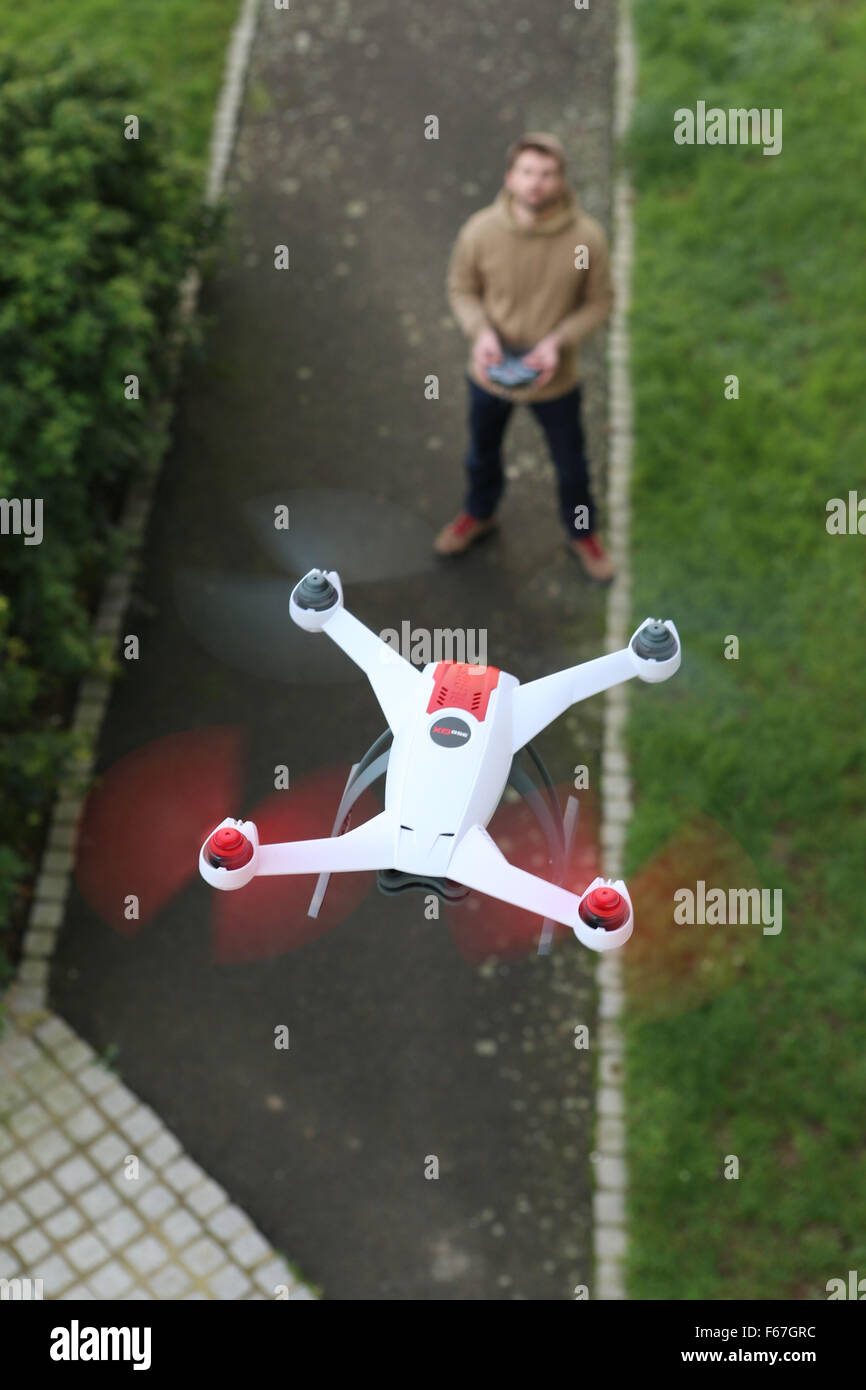 Generic illustration on the theme of recreational drones (unmanned ...