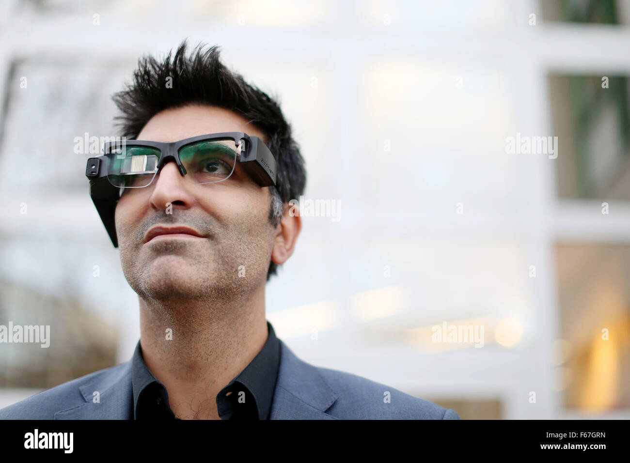 Rennes (Brittany, north-western France) on 2014/12/17: Optinvent, ORA Connected Glasses ...