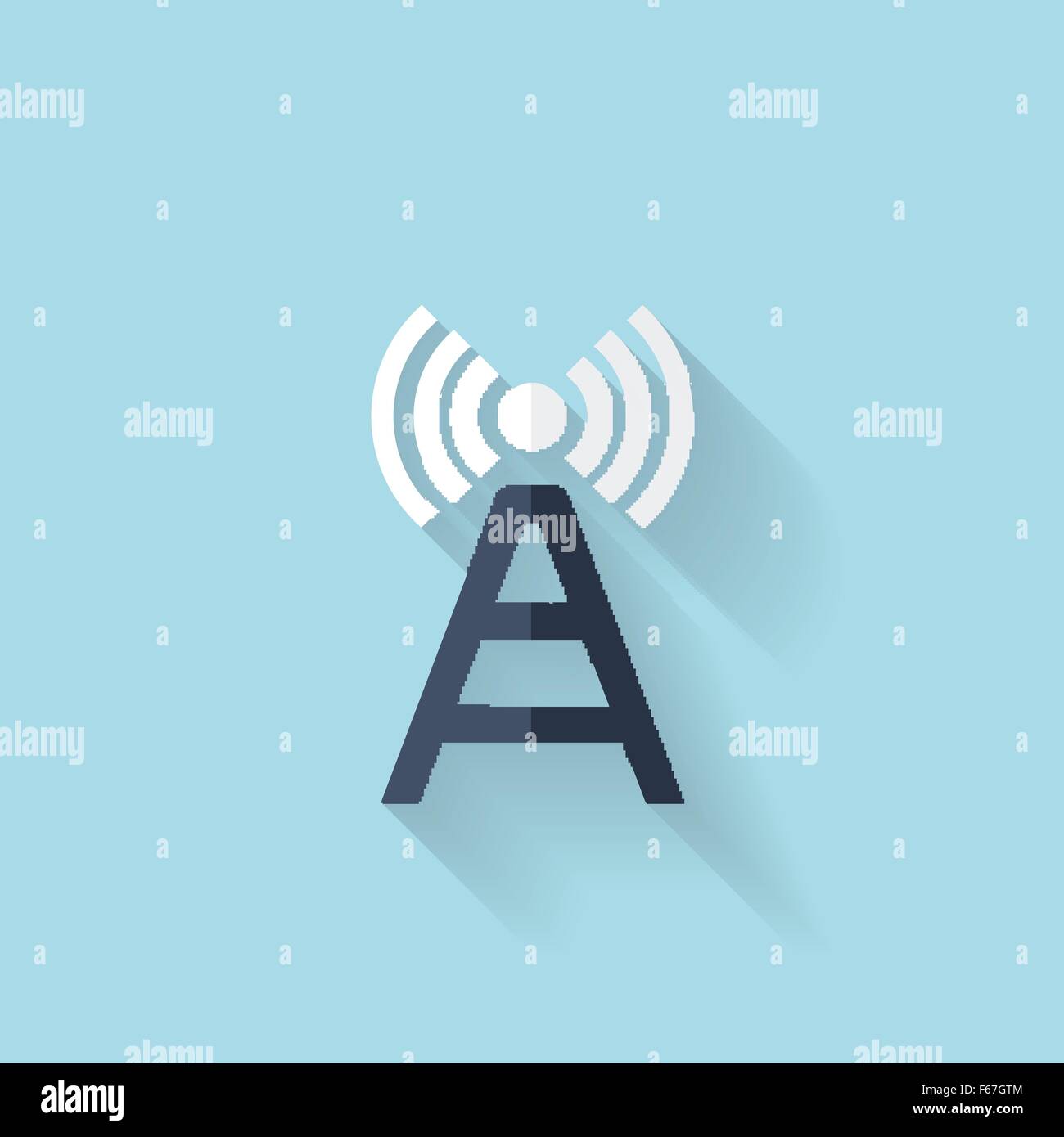 Flat web icon. Wireless router Stock Vector Image & Art - Alamy