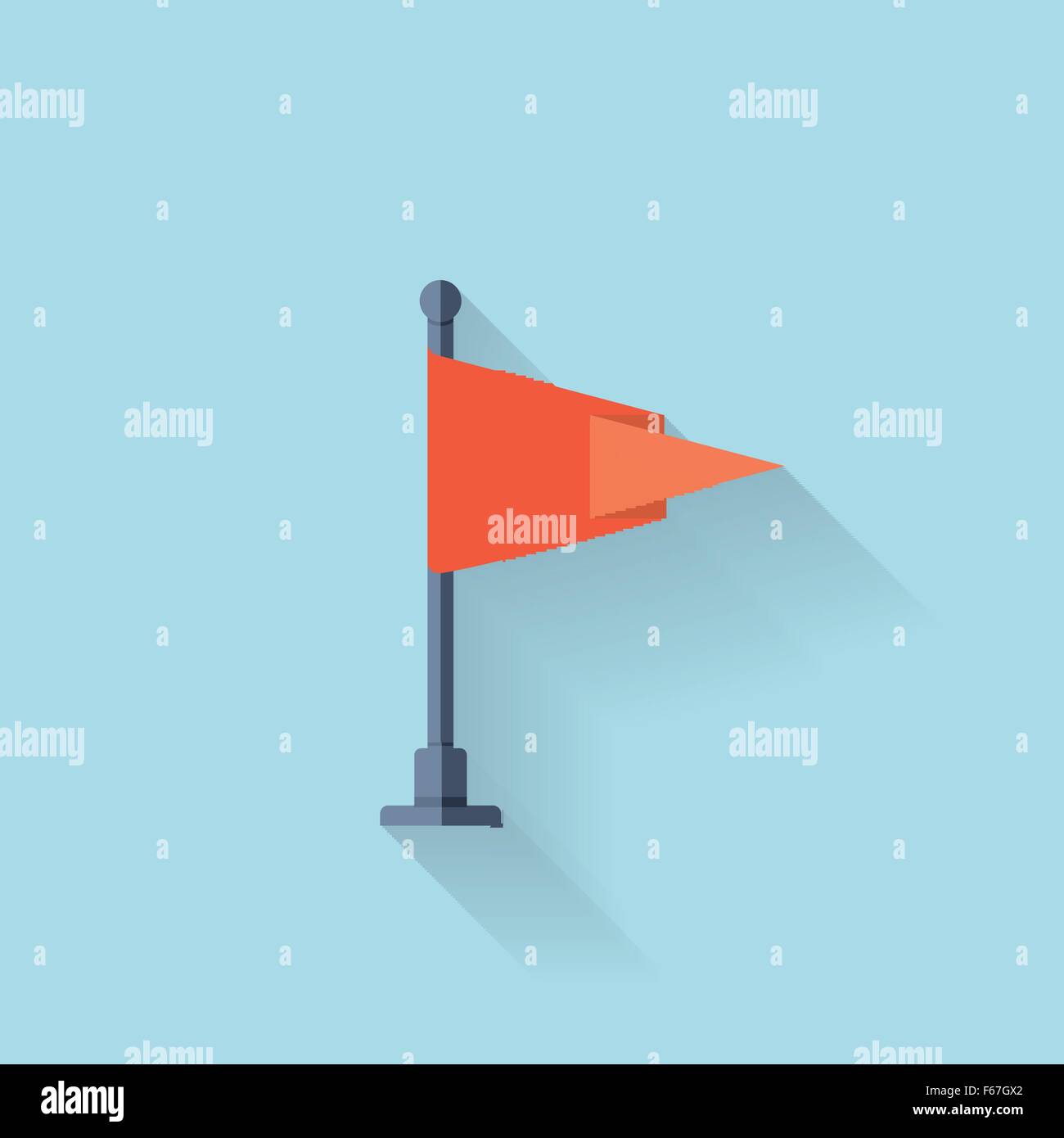 Flag start web pennant map icons set vector banner symbol hi-res stock ...