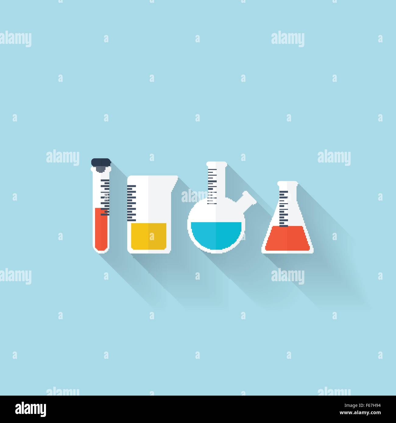 Flat web internet icon. Flask set Stock Vector Image & Art - Alamy