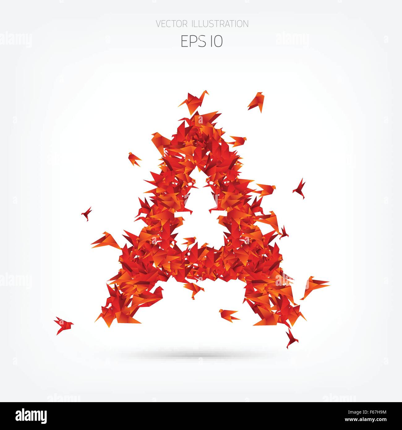 Origami paper birds alphabet. Letter a Stock Vector Image & Art - Alamy