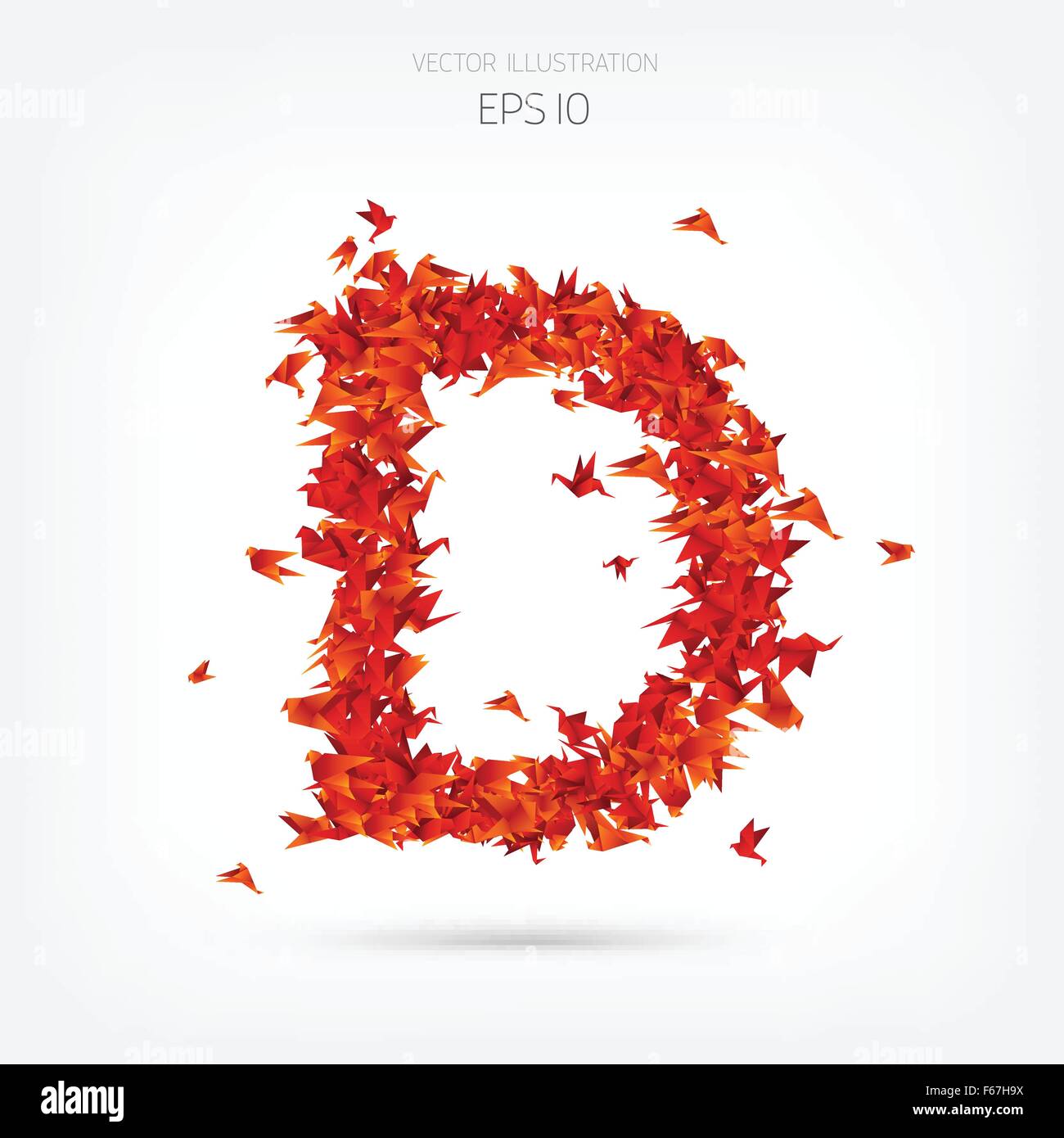 Origami paper birds alphabet. Letter d Stock Vector Image & Art - Alamy