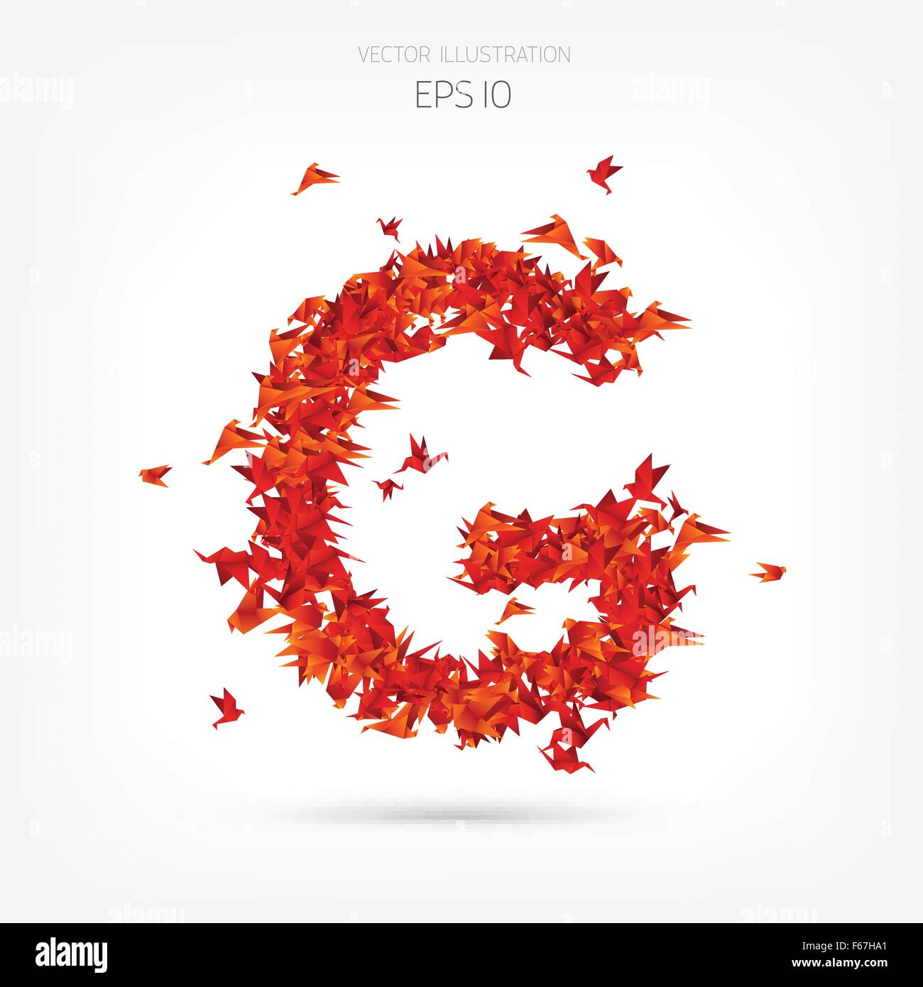 Origami paper birds alphabet. Letter g Stock Vector Image & Art - Alamy