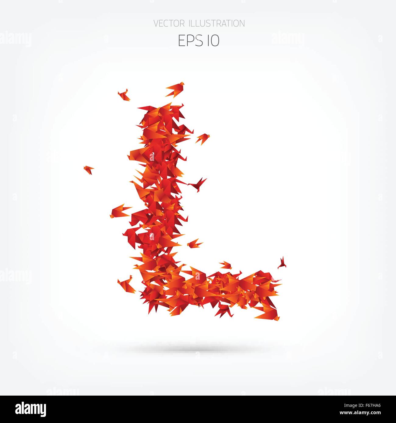 Origami paper birds alphabet. Letter l Stock Vector Image & Art - Alamy