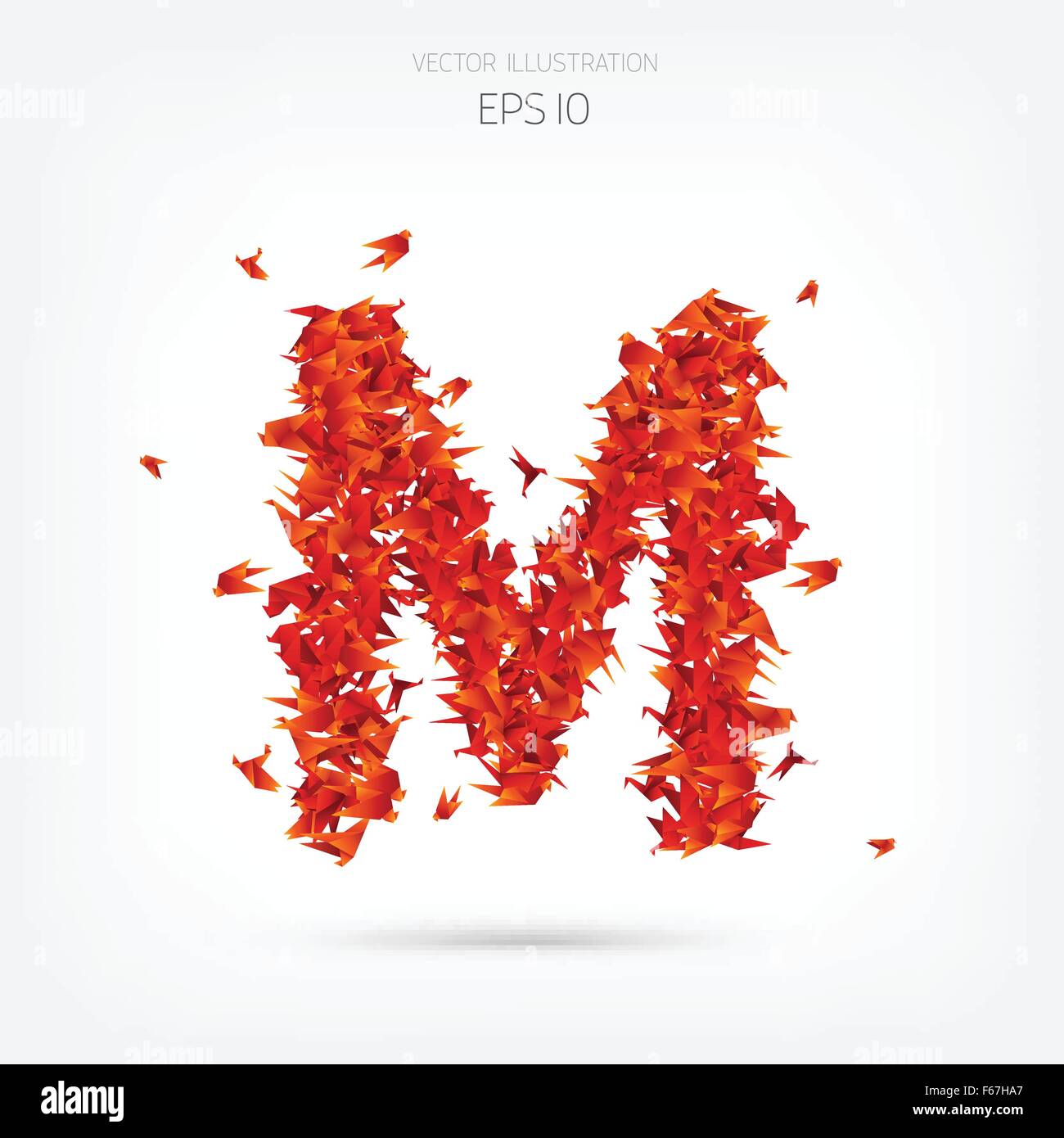 Origami paper birds alphabet. Letter m Stock Vector Image & Art - Alamy