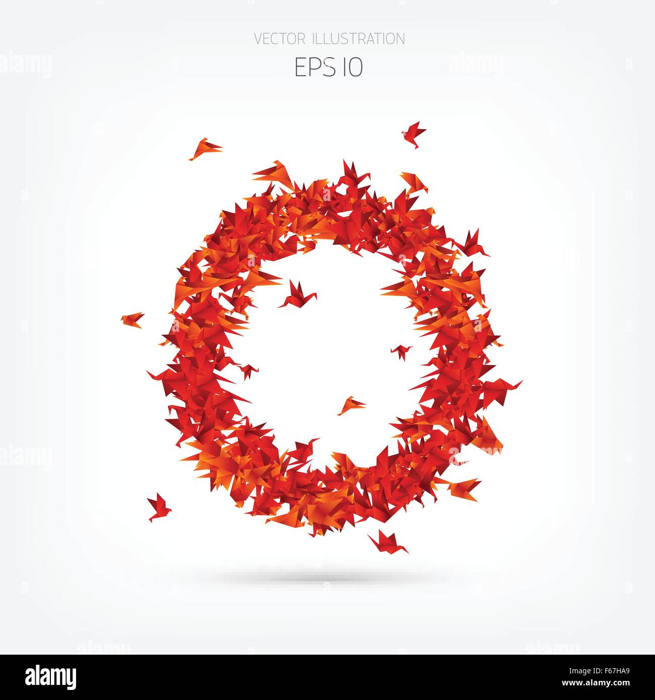 Origami paper birds alphabet. Letter o Stock Vector Image & Art - Alamy