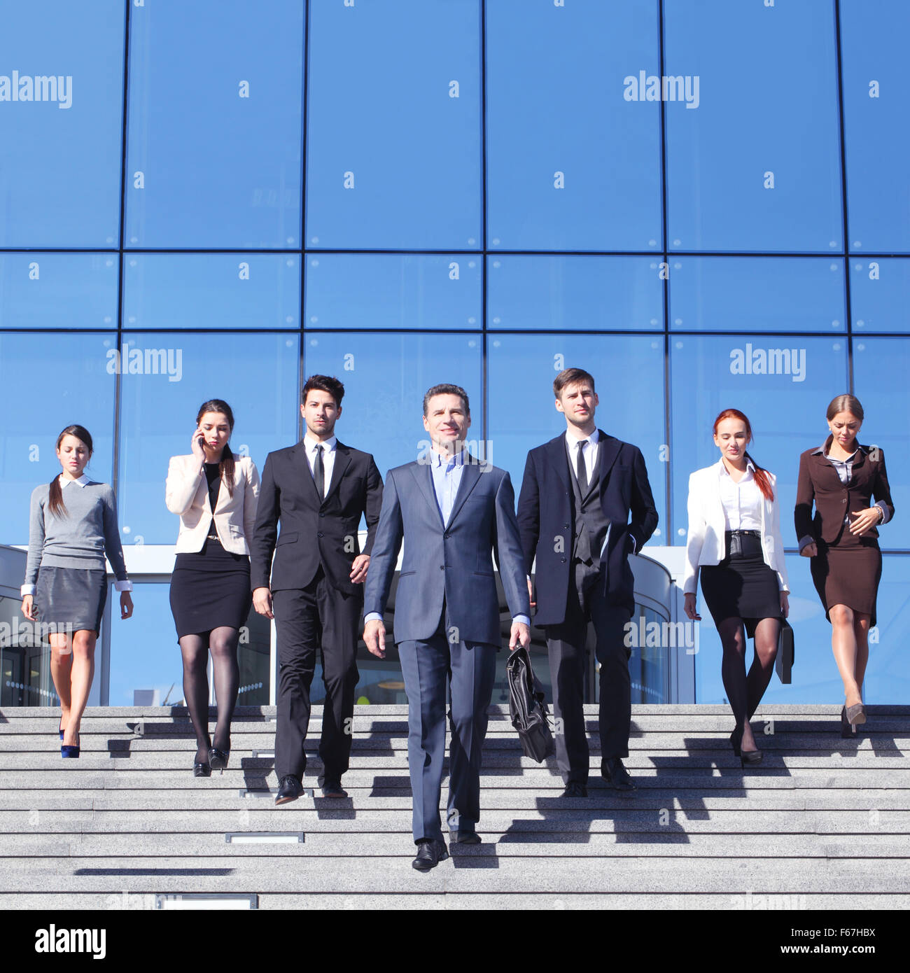 Teamwork stairs hi-res stock photography and images - Alamy