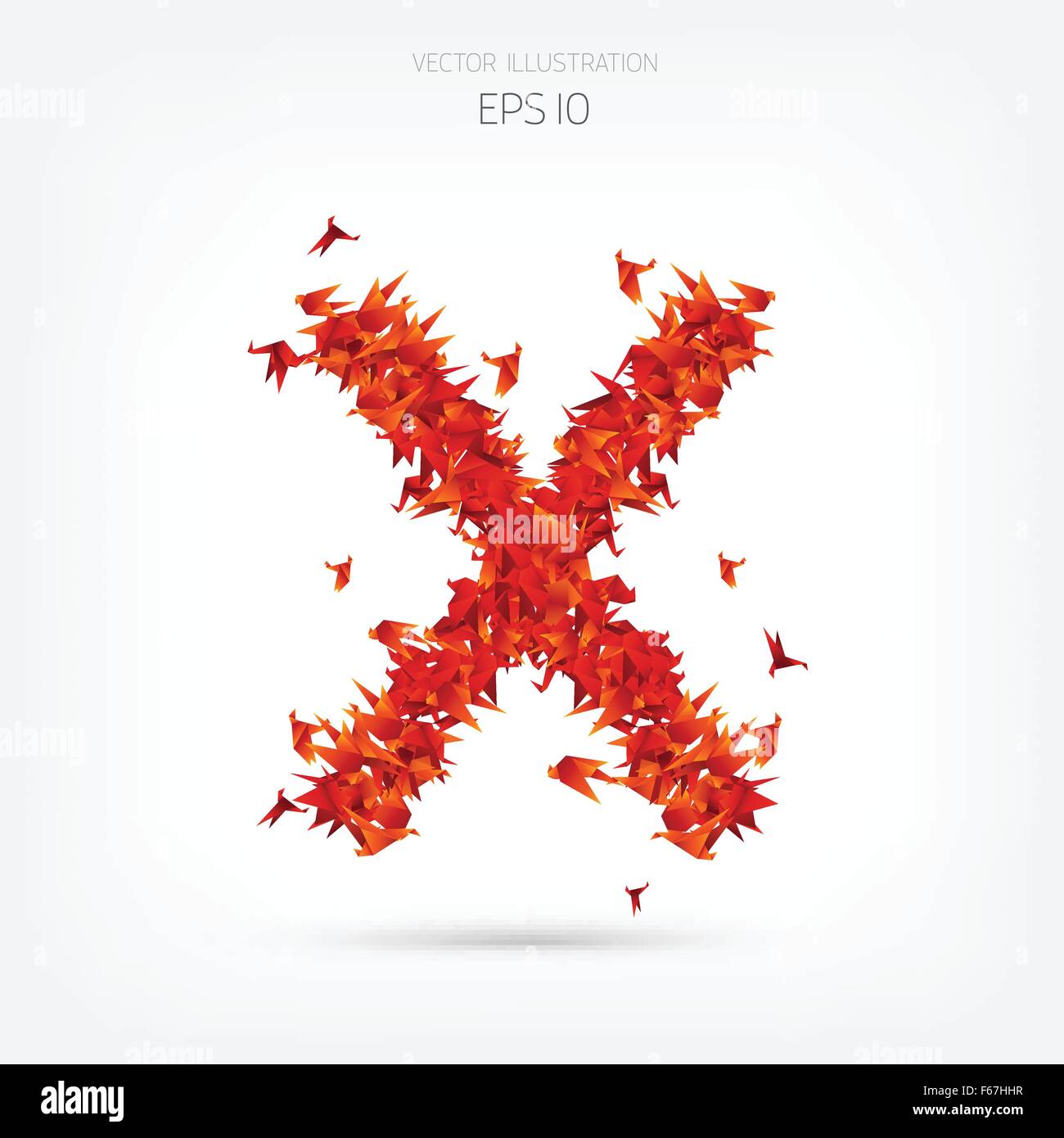 Origami paper birds alphabet. Letter x Stock Vector Image & Art - Alamy