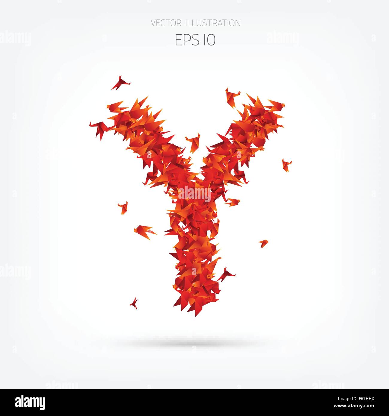 Origami paper birds alphabet. Letter y Stock Vector Image & Art - Alamy