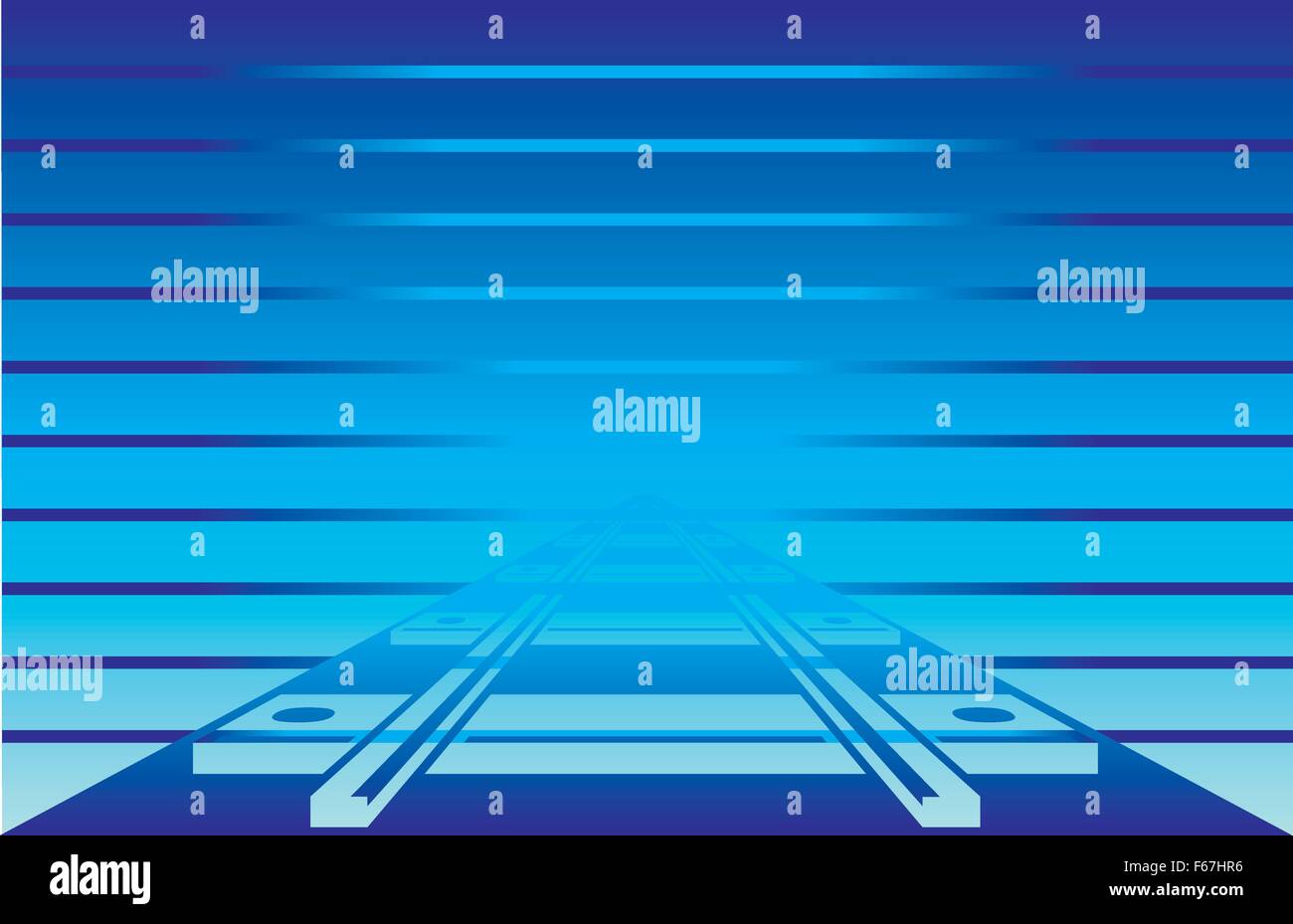 Blue Railroad Track Postcard Background Stock Vector Image & Art - Alamy