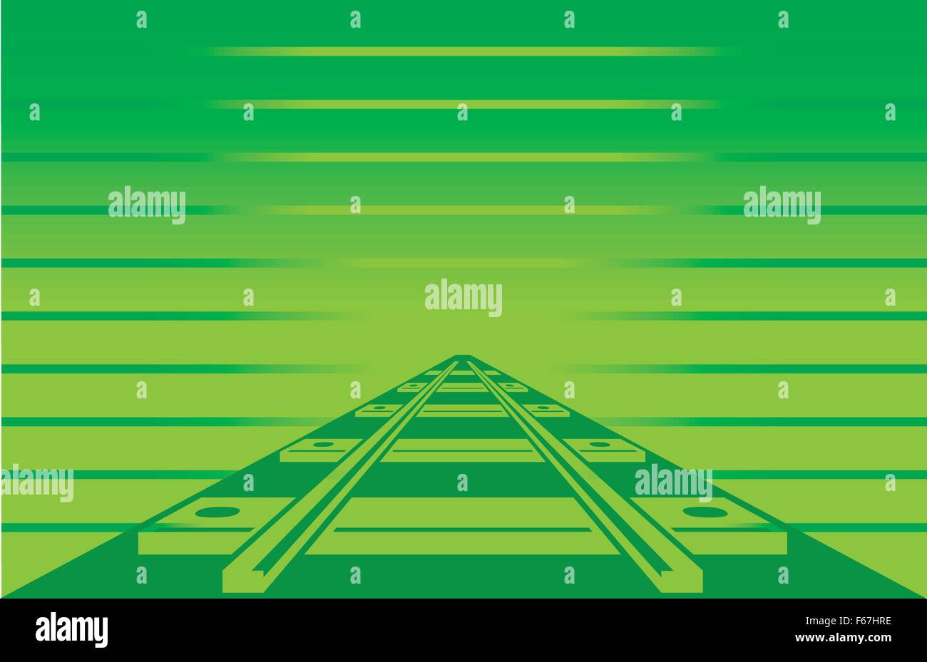 Green Railroad Track Postcard Background Stock Vector Image & Art - Alamy