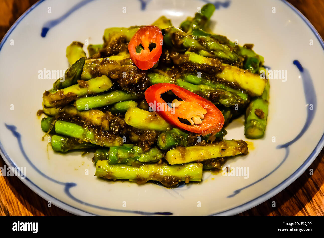 Tempoyak Asparagus Asparagus stir-fried with fermented durian Stock ...