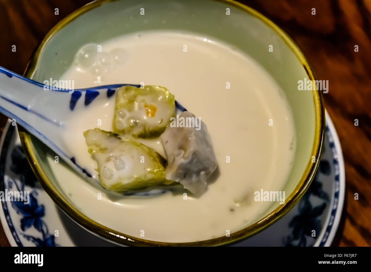 Bubur Cha Cha Taro Yam Sweet potato in coconut milk Stock Photo - Alamy