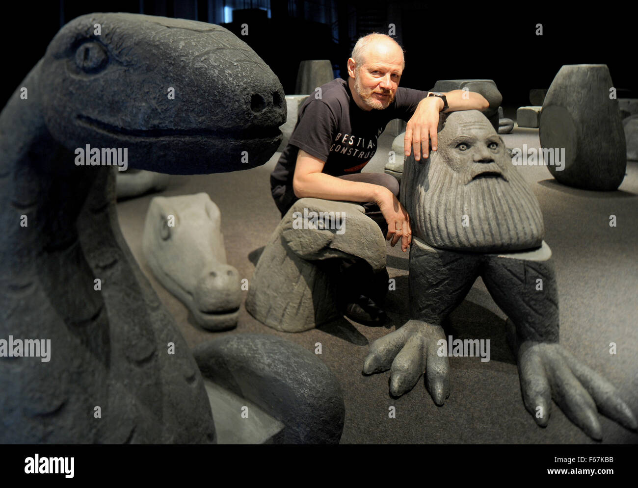 Finnish artist Alexander Reichstein with his interactive installation ...