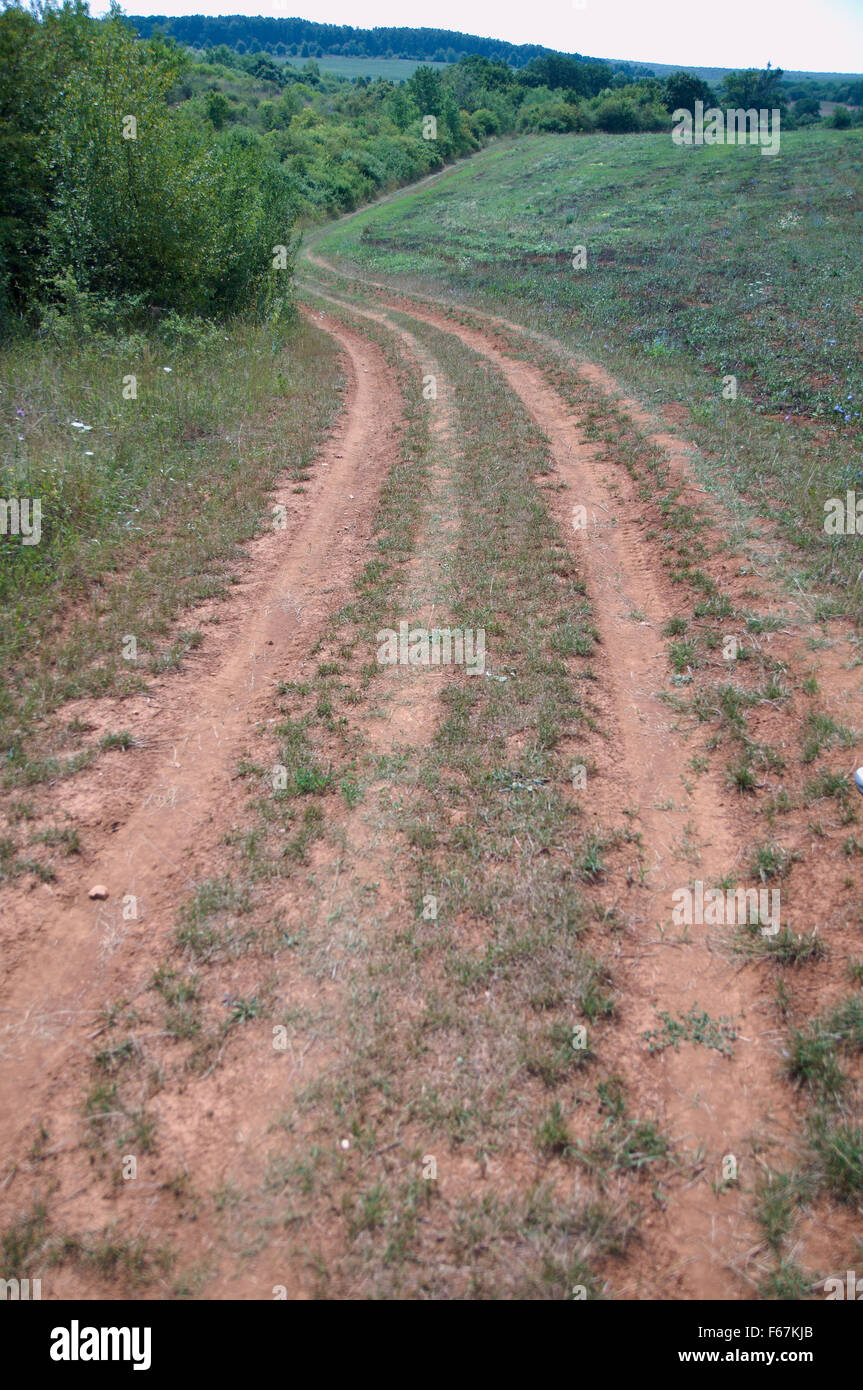dirt road of red clay Stock Photo - Alamy