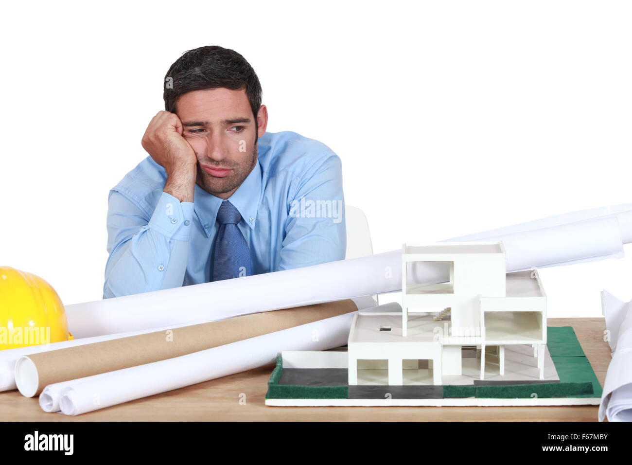 Bored architect desk hi-res stock photography and images - Alamy