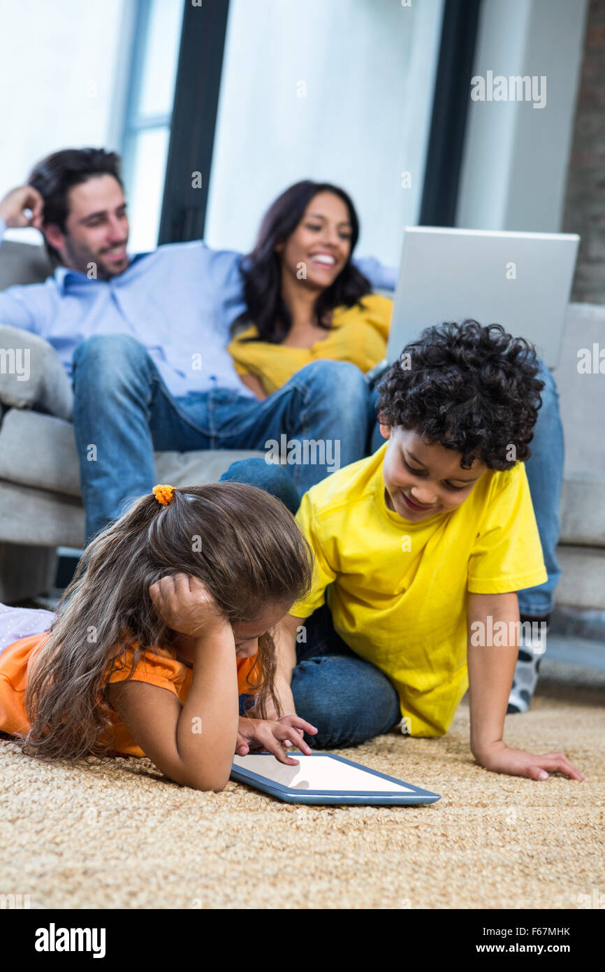 Children with laptop and tablet hi-res stock photography and images - Alamy