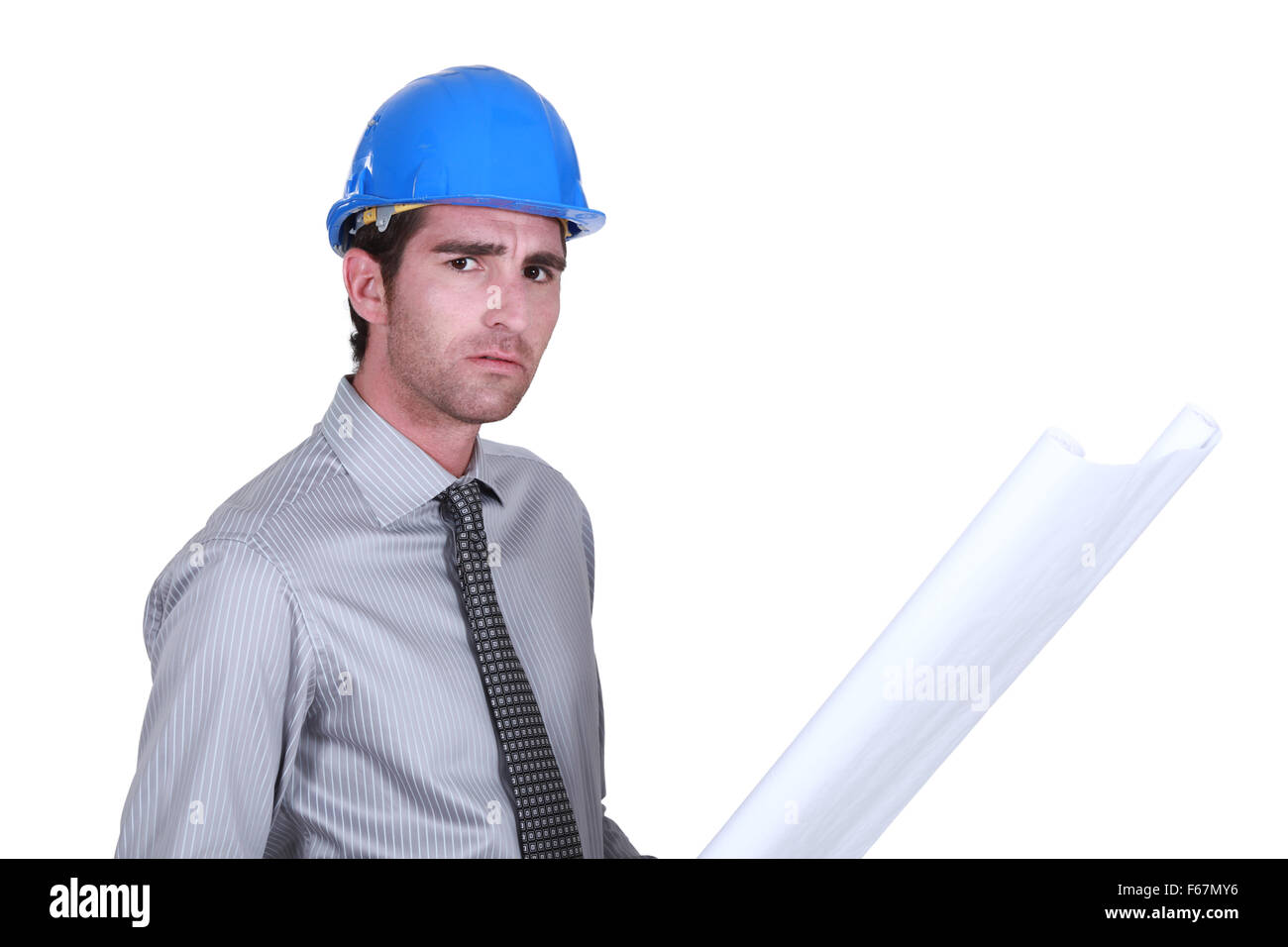 A worried engineer Stock Photo - Alamy