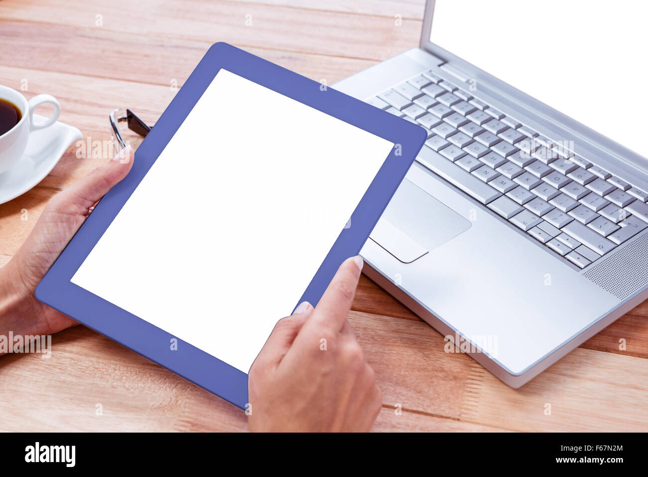 Hands holding tablet hi-res stock photography and images - Alamy