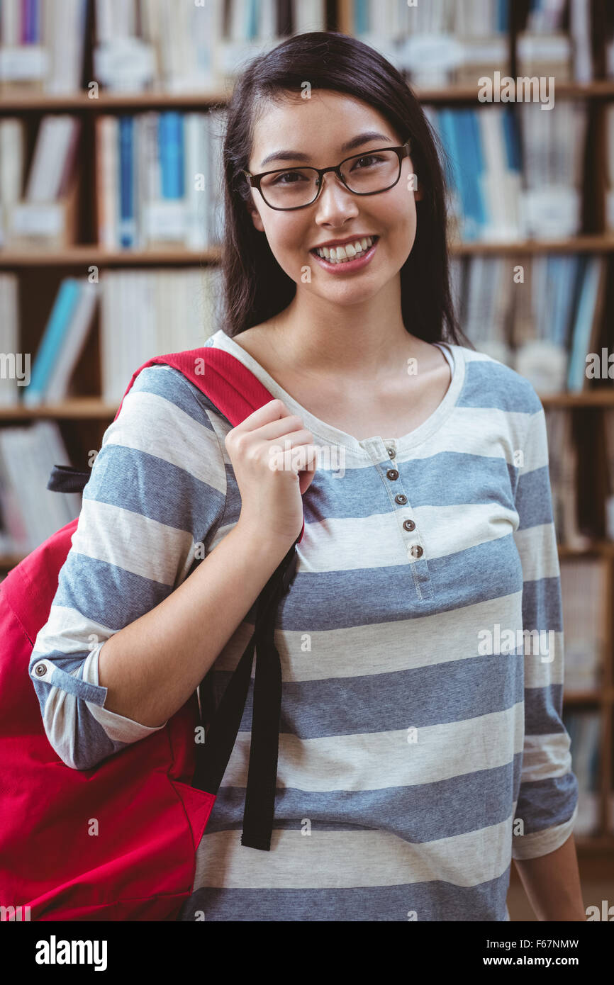 Smiling student backpack standing hi-res stock photography and images ...